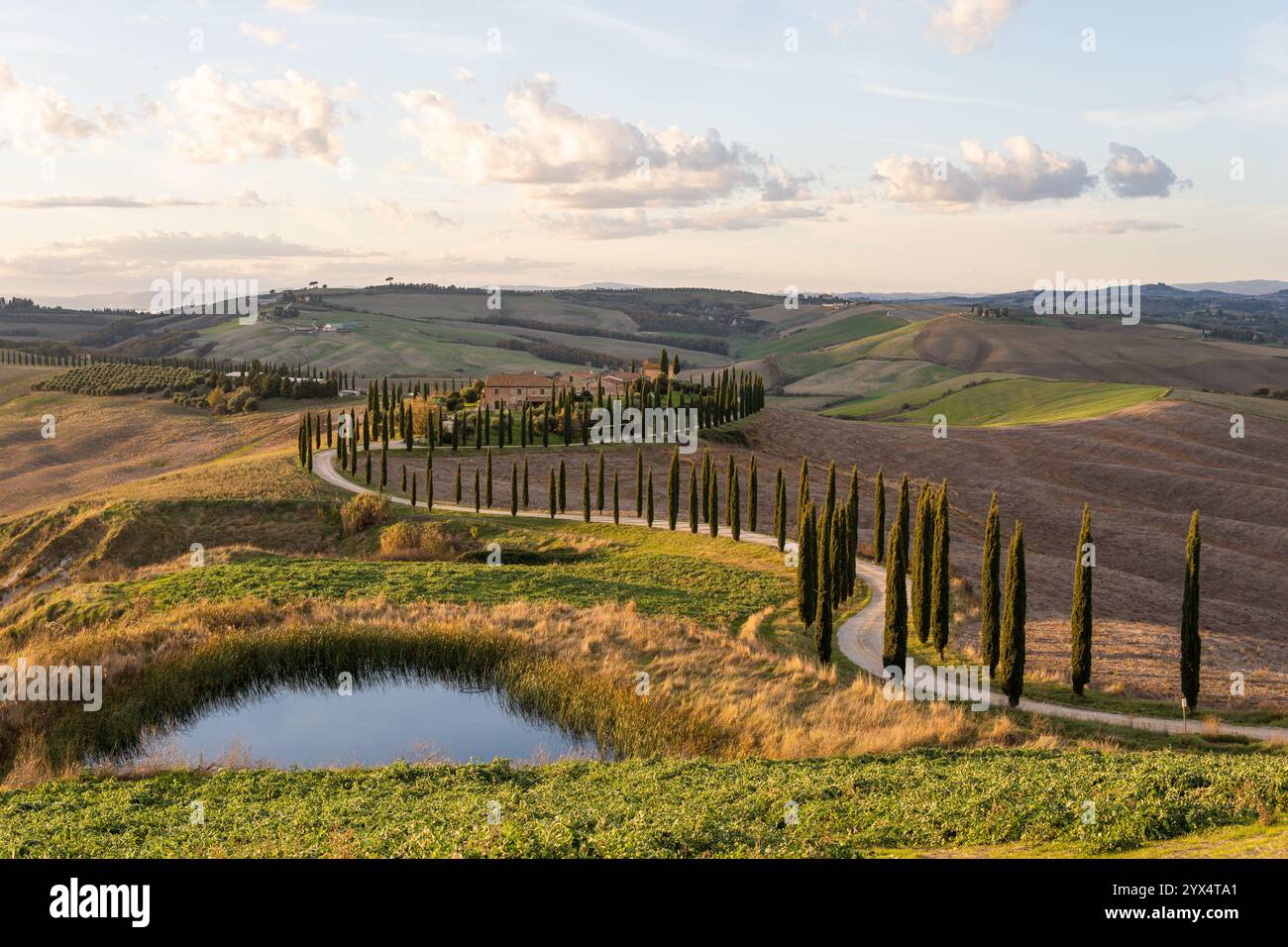 Tuscany sunset panoramic landscape hi-res stock photography and images ...