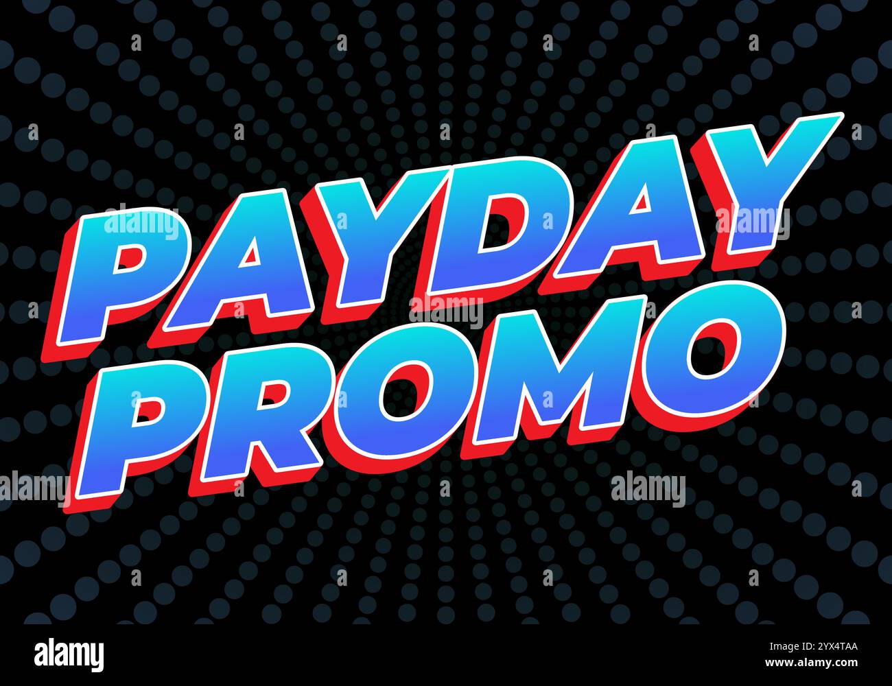 Promo day, text effect design in 3 dimensions style with modern colors ...