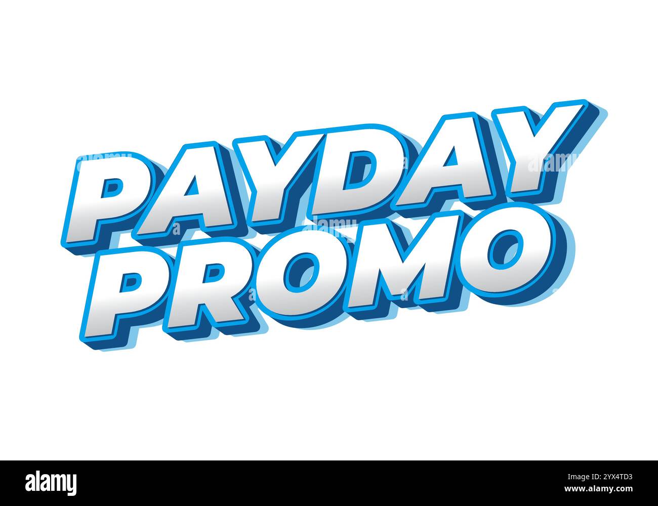 Promo day, text effect design in 3 dimensions style with modern colors ...