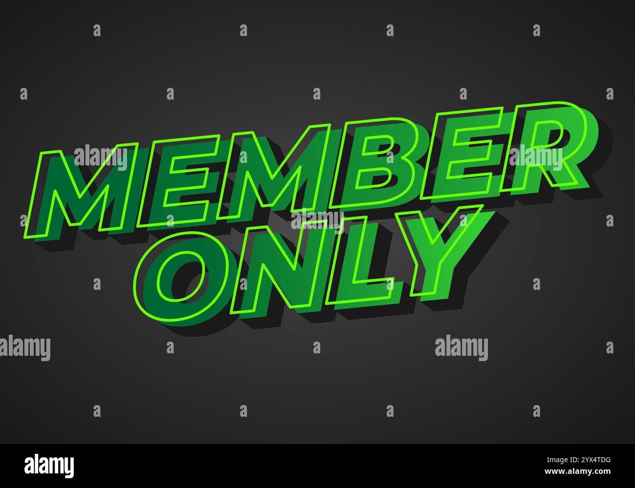 Member only. Text effect design for social media or marketing ads Stock ...