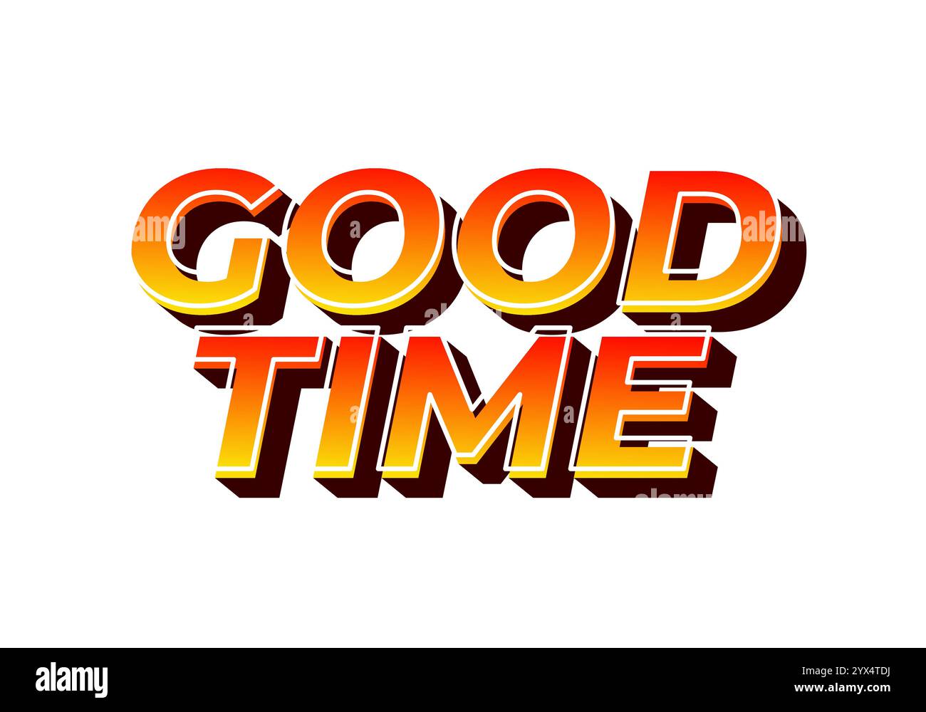 Good time. Text effect design in modern colors with 3D look effect Stock Vector Image & Art - Alamy
