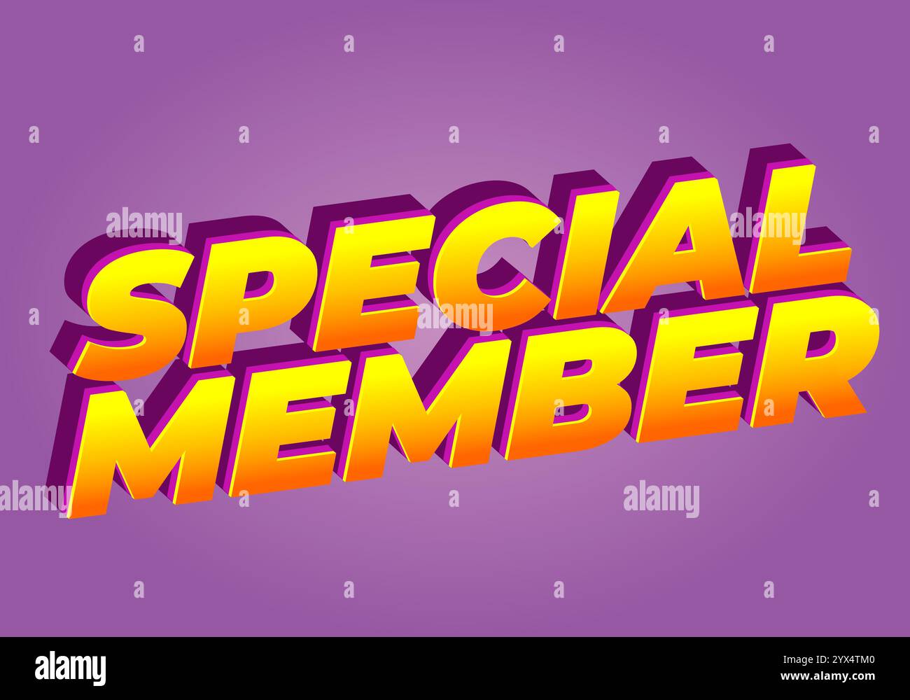 Special member. Text effect design in modern colors with 3D effect look ...