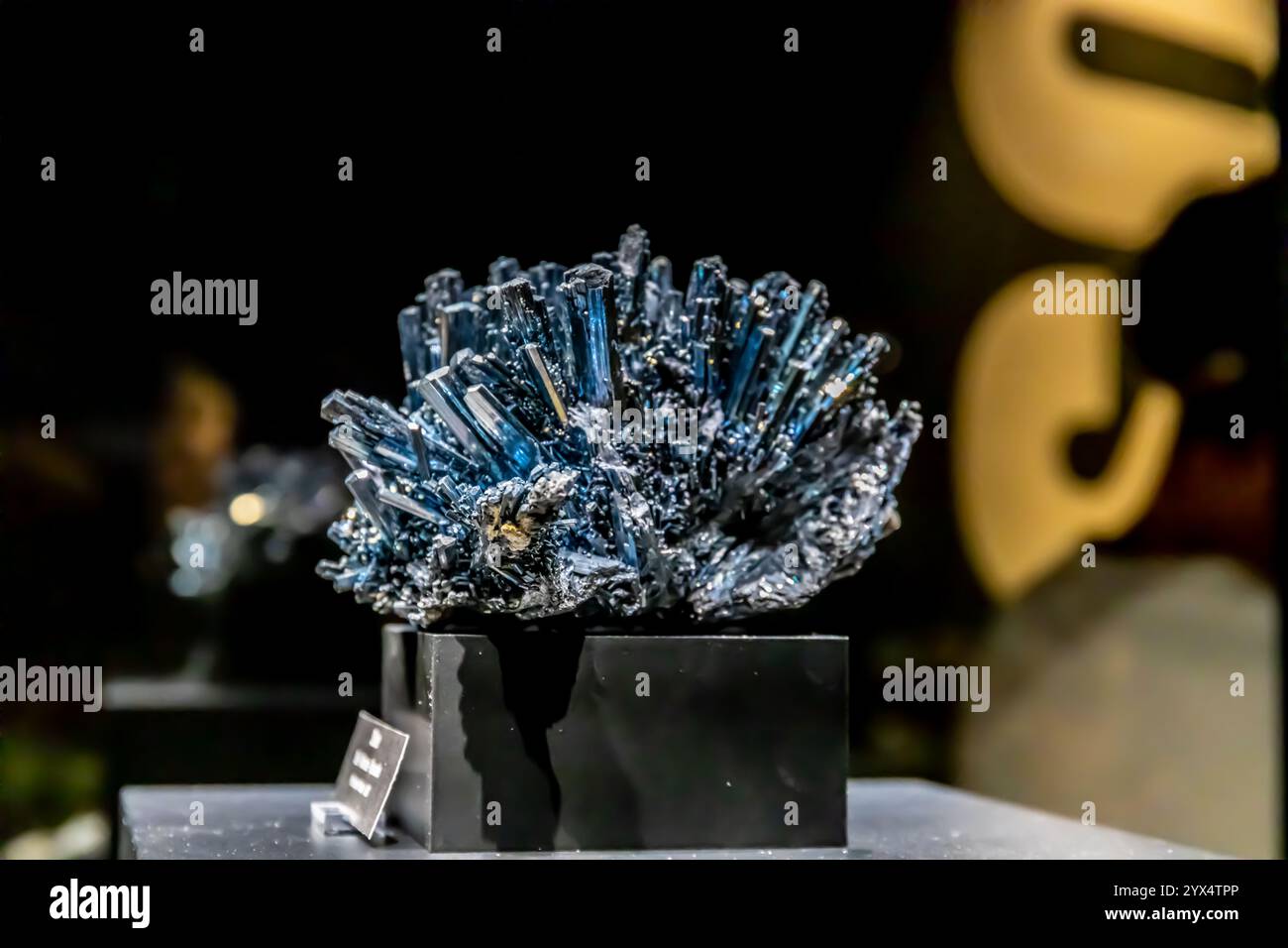 Crystals in the crystal museum of mineralogy in Chamonix alpine valley ...
