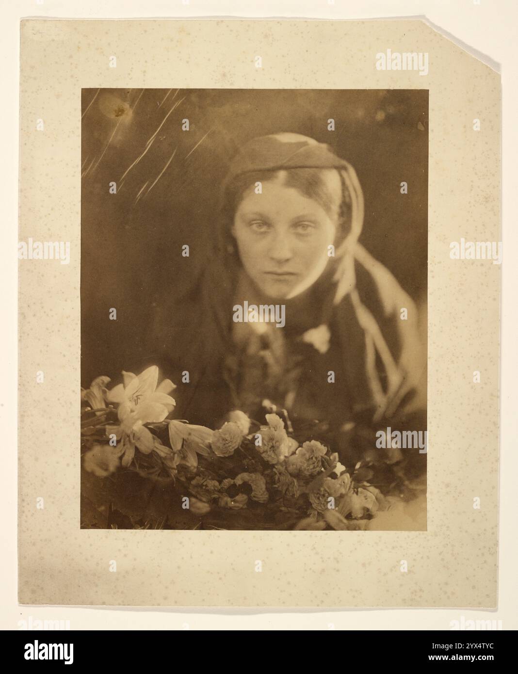 The Flower Girl, 1865. Portrait of Mary Hillier in costume and posing ...