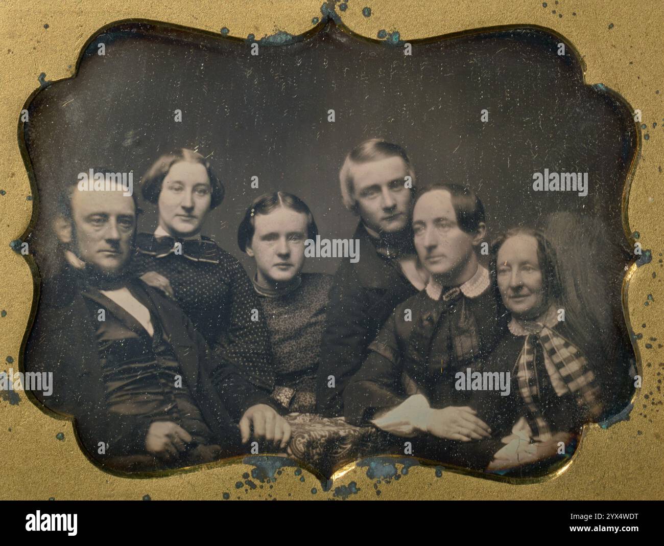 Group Portrait of a Family, about 1850. Additional Info: Six family ...