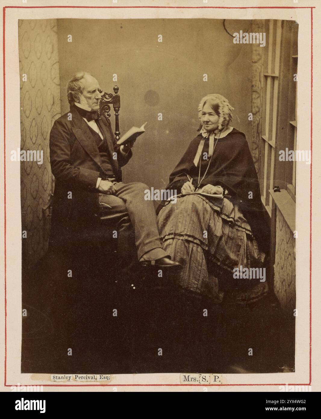 Stanley Percival, Esquire and wife, about 1860-1875. Additional Info: A ...