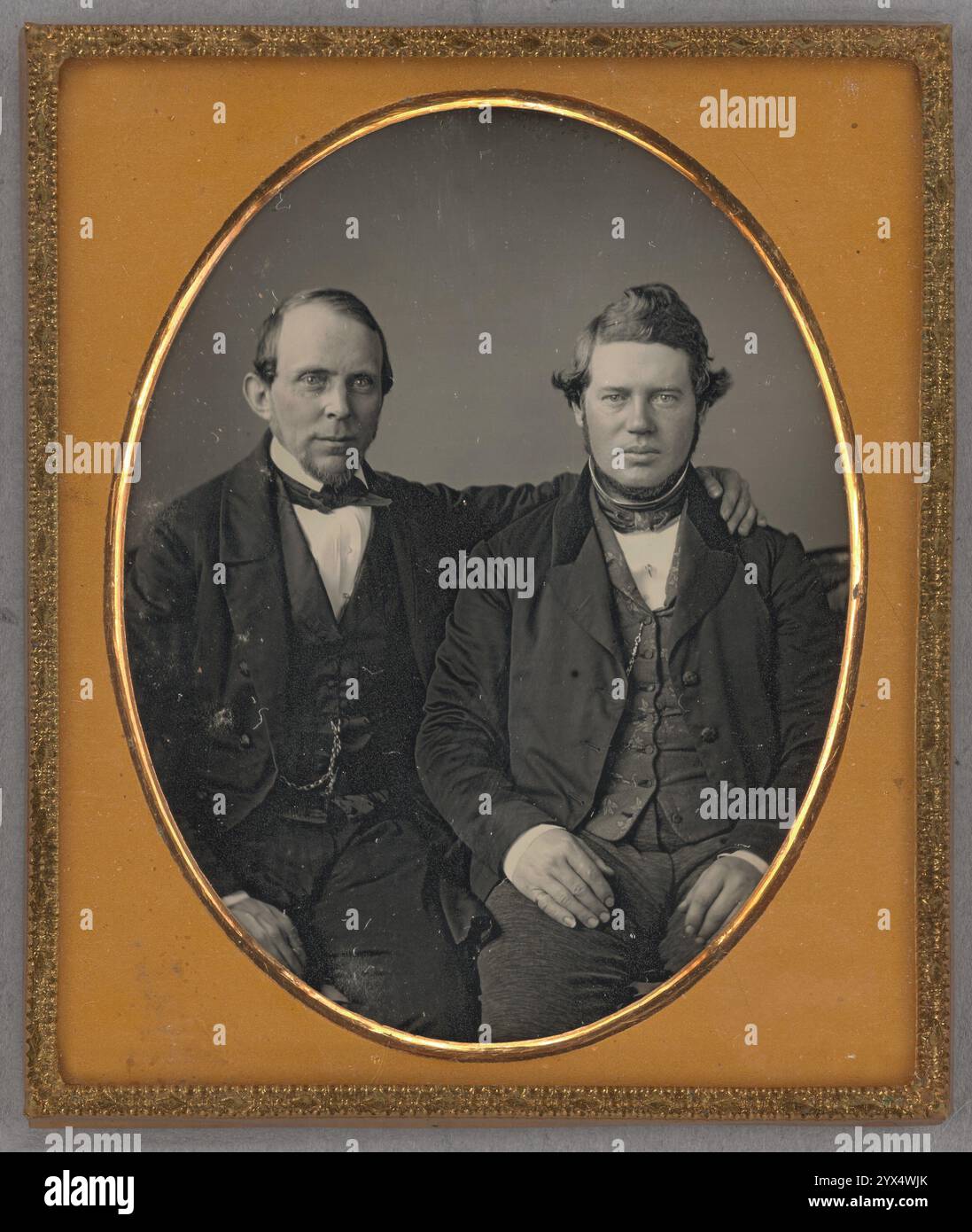 Portrait of Two Seated Men, about 1850. Additional Info: Man at left ...