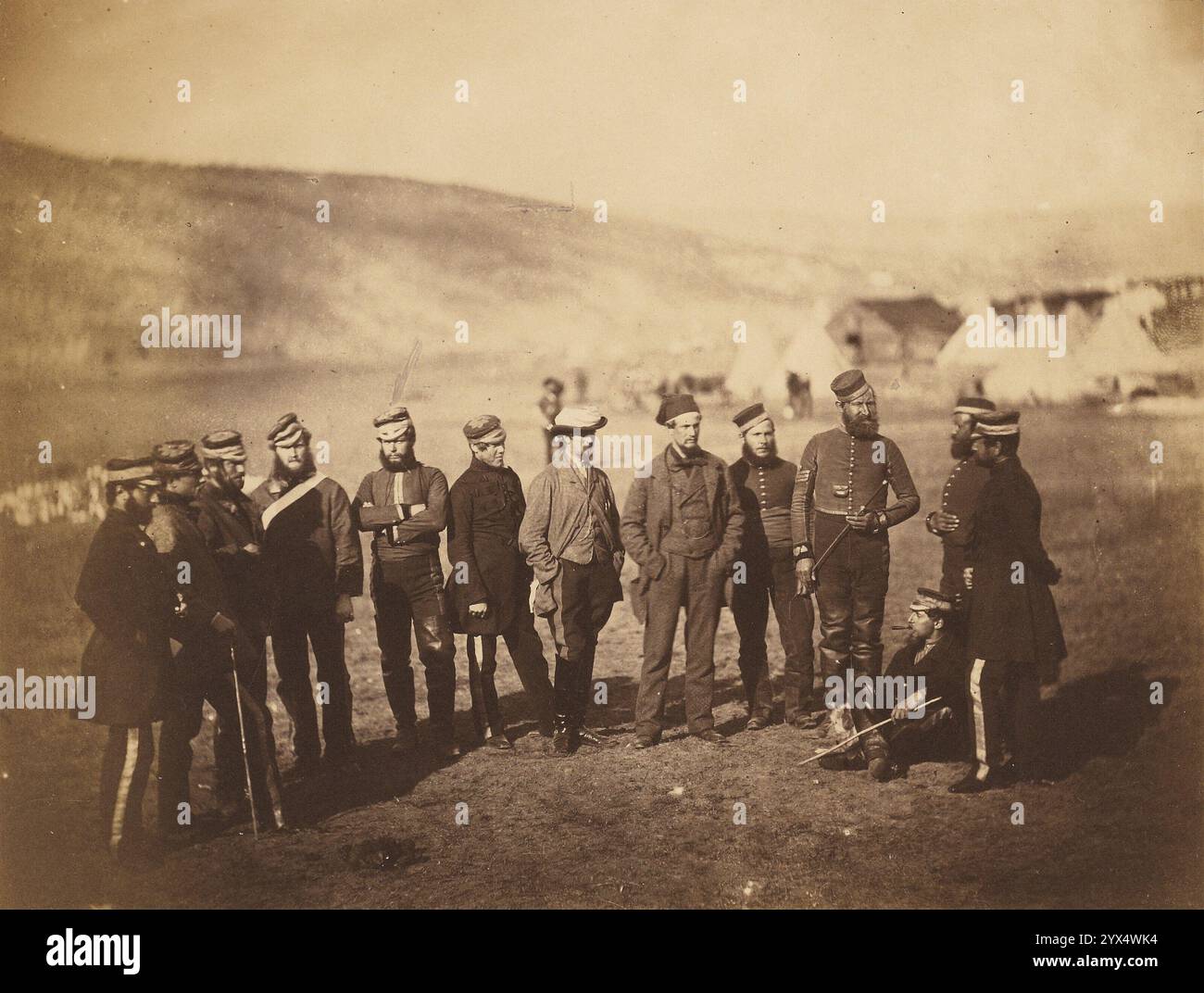 Major Burton and Officers of the 5th Dragoon Guards, 1855. Additional ...