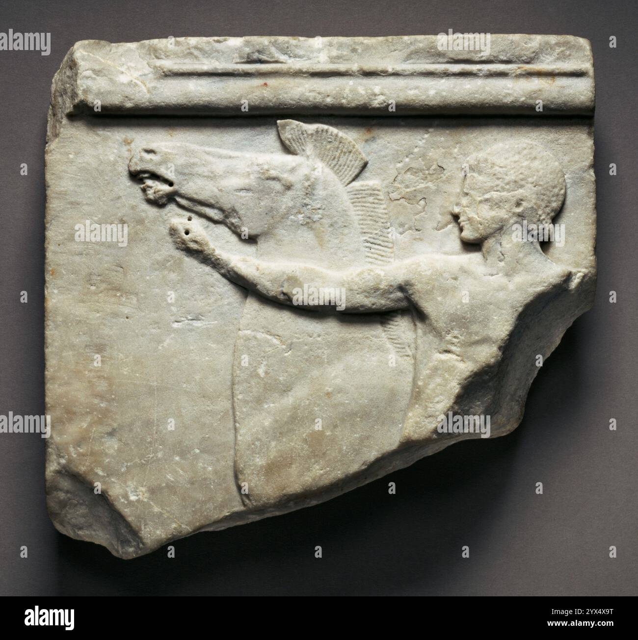 Votive Relief (The Cottenham Relief), about 500 BC. Relief with a Youth ...