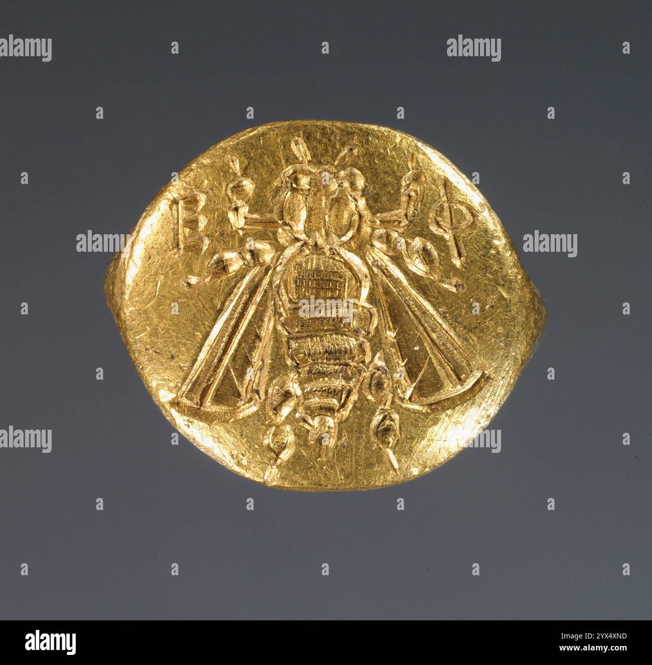 Ring, 3rd century BC. Additional Info: A bee decorates the engraved ...