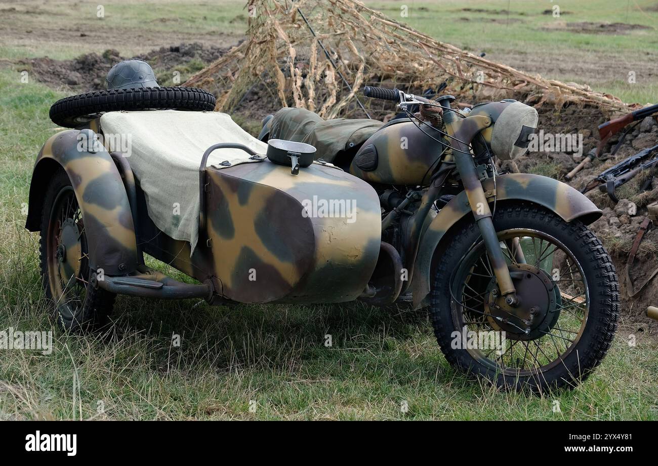German world war two motorcycle combination Stock Photo - Alamy