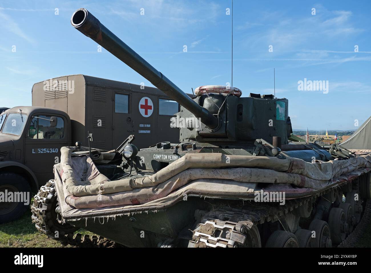 The amphibious Valentine DD was a standard Valentine Infantry Tank ...