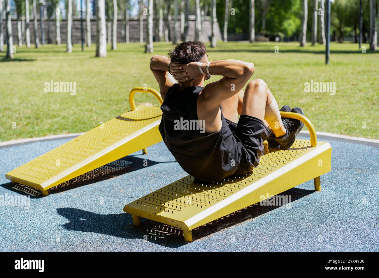 Dynamic fitness training outdoors hi-res stock photography and images ...