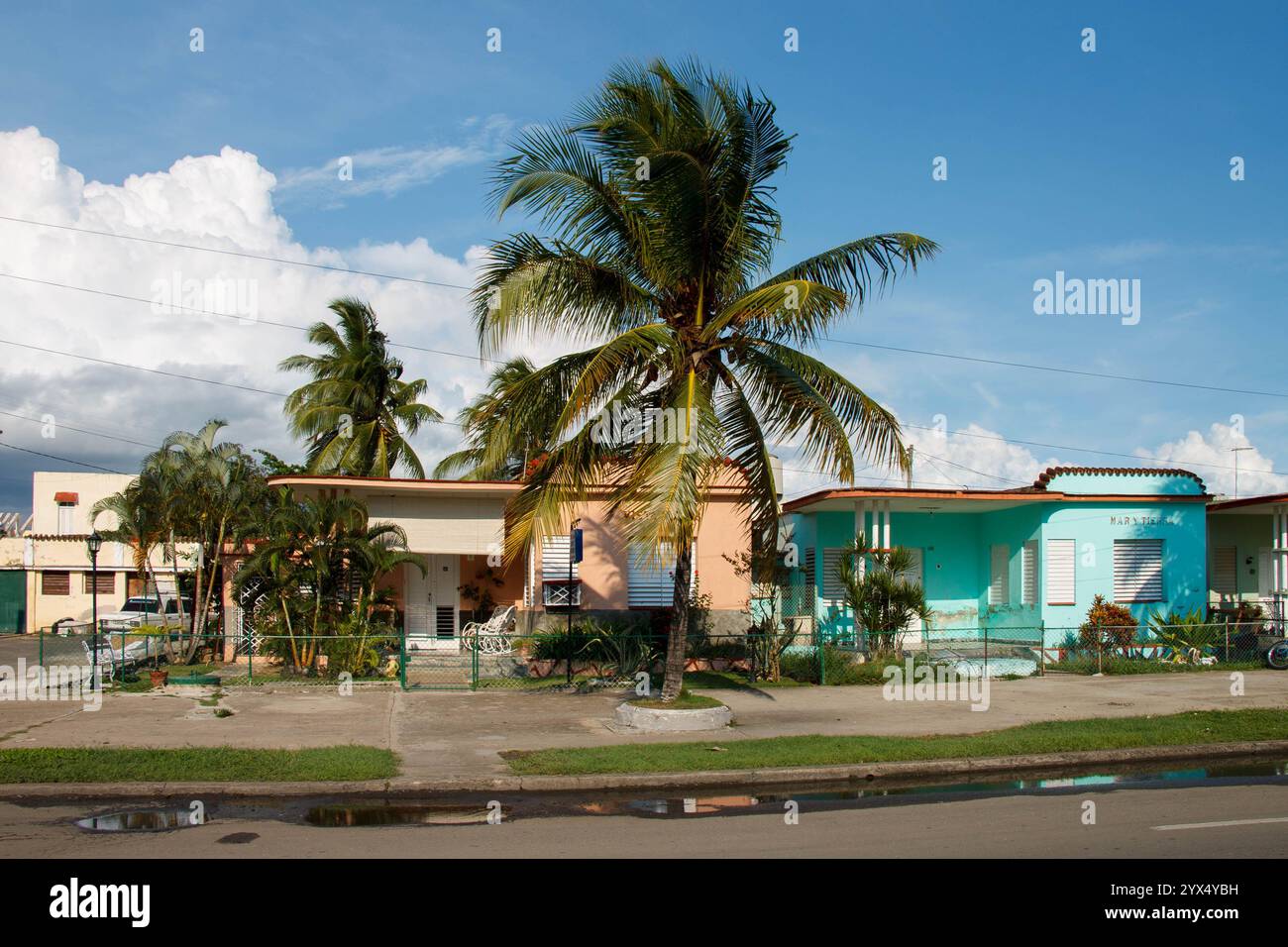 Two Typical historical houses in Punta Gorda, Cienfuegos, Cuba Stock Photo - Alamy