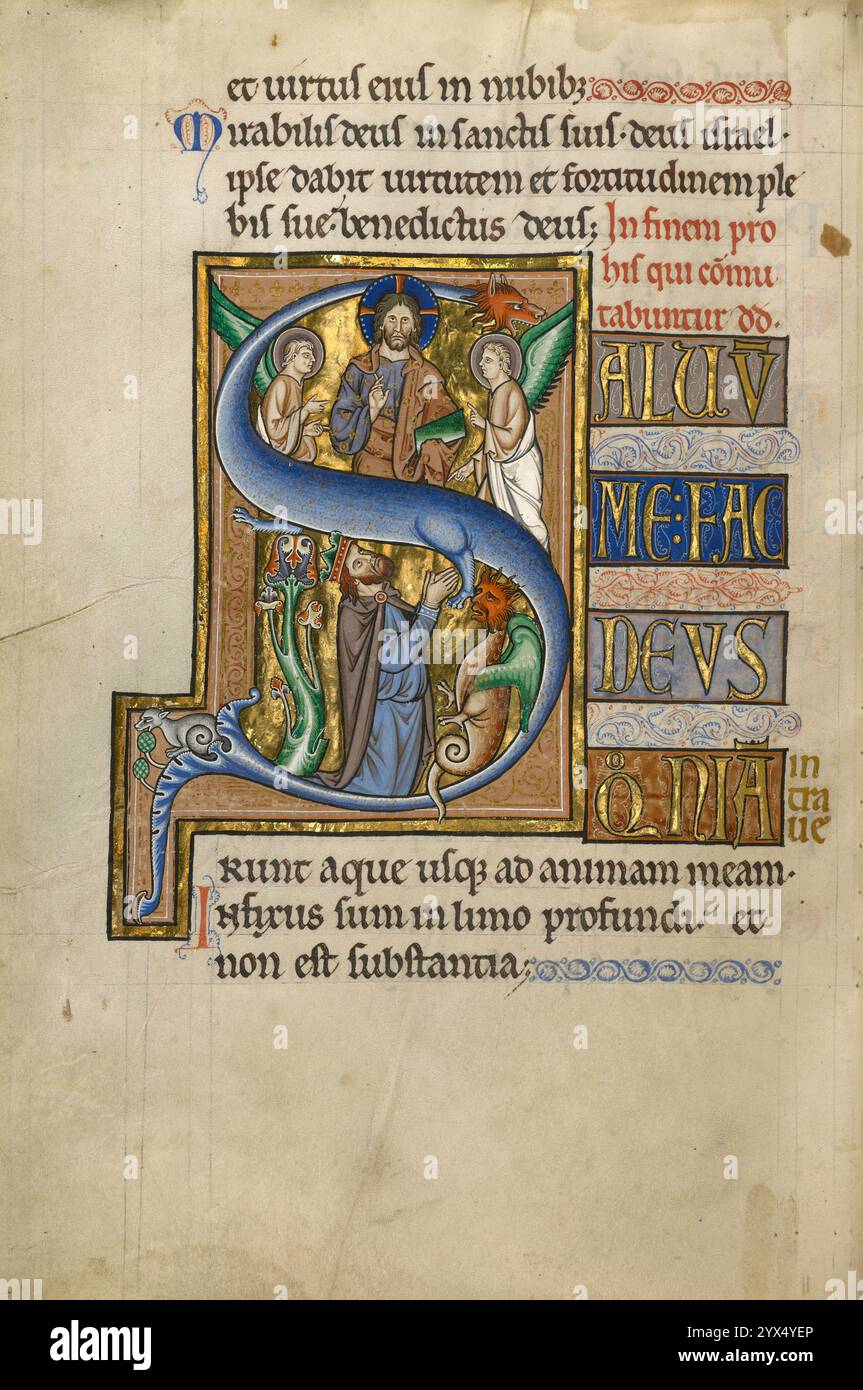 Initial S: David in Prayer; Psalter, after 1205. Additional Info ...