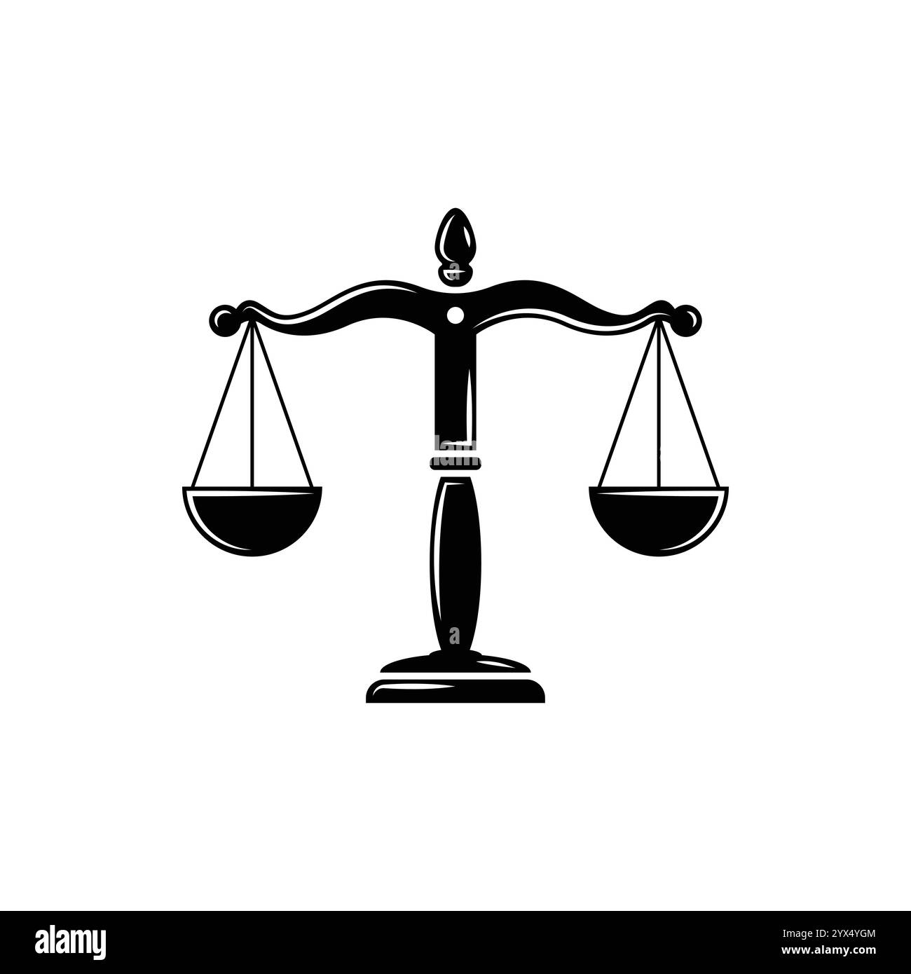 Law scale vector icon, justice symbol. Modern, simple flat vector ...