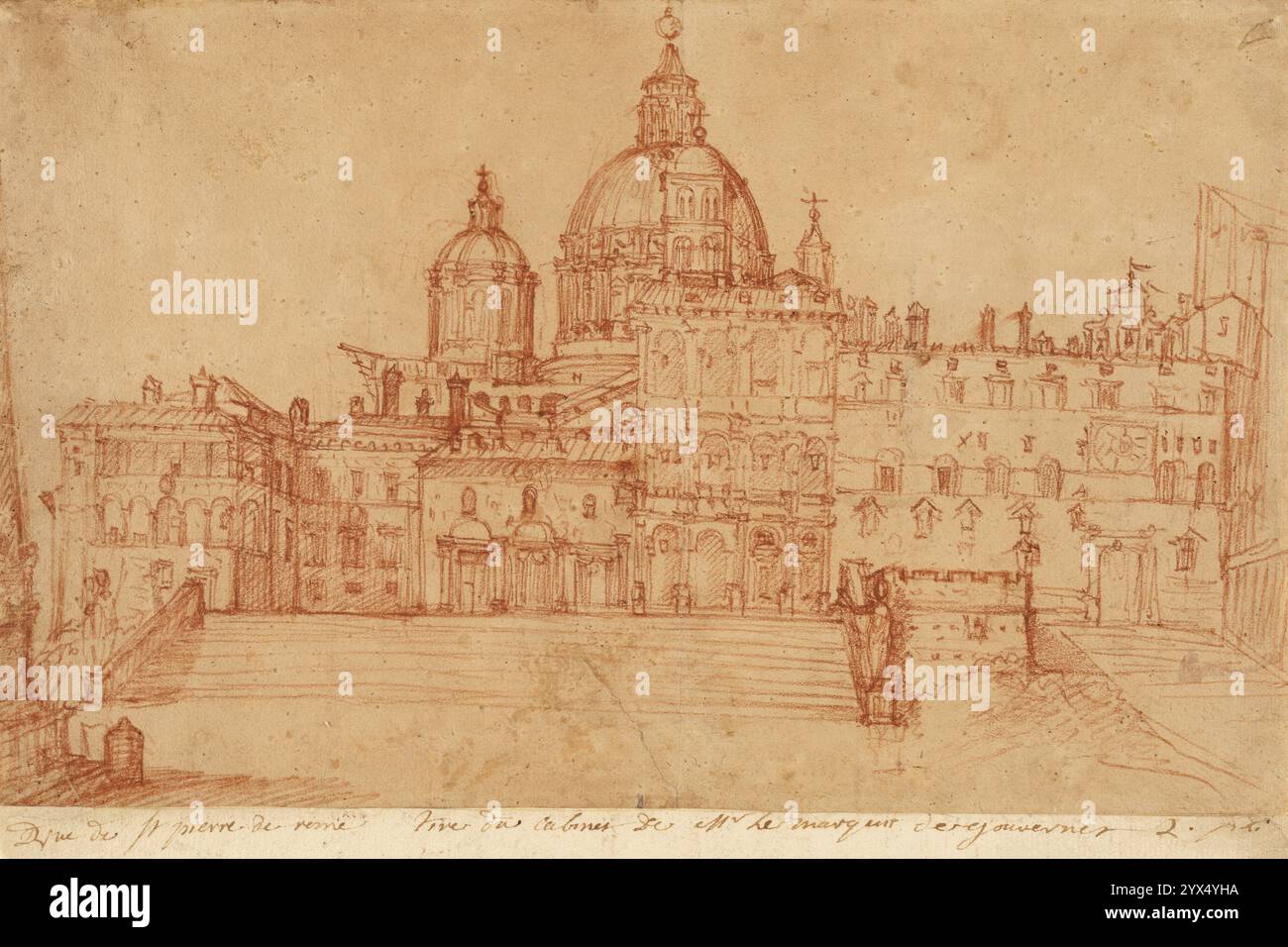 Old st peters basilica drawing hi-res stock photography and images - Alamy