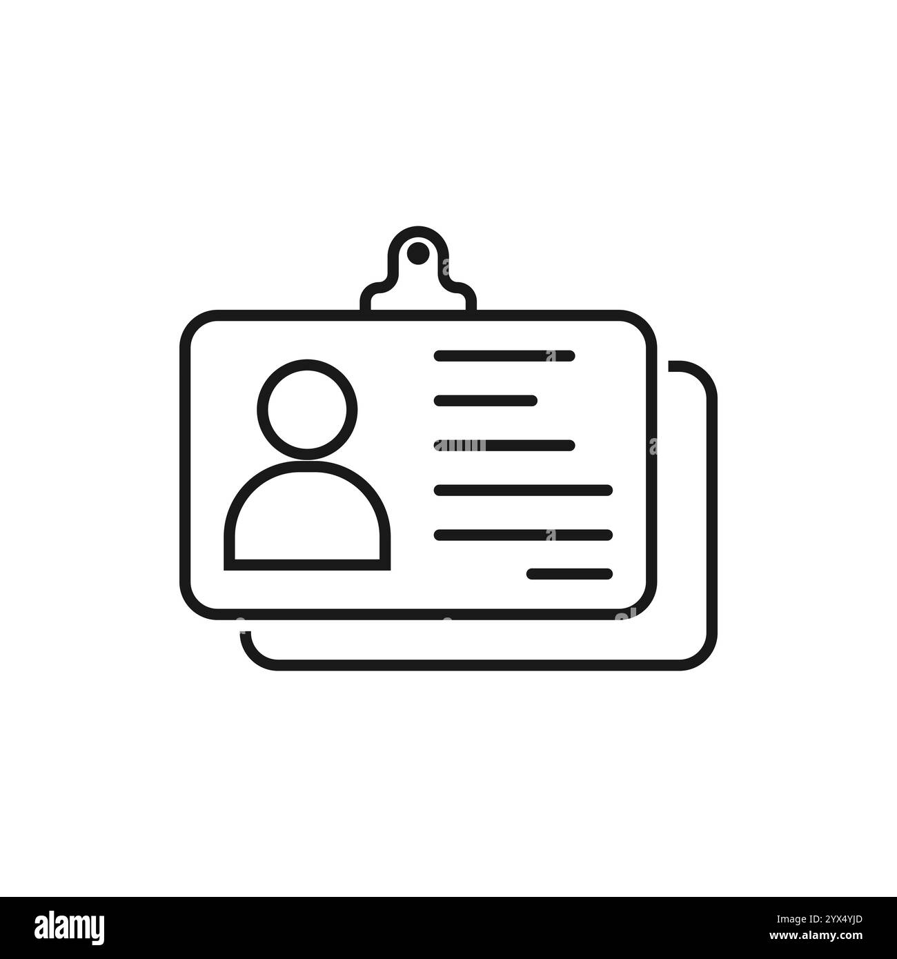 Id card outline icon. linear style sign for mobile concept and web ...