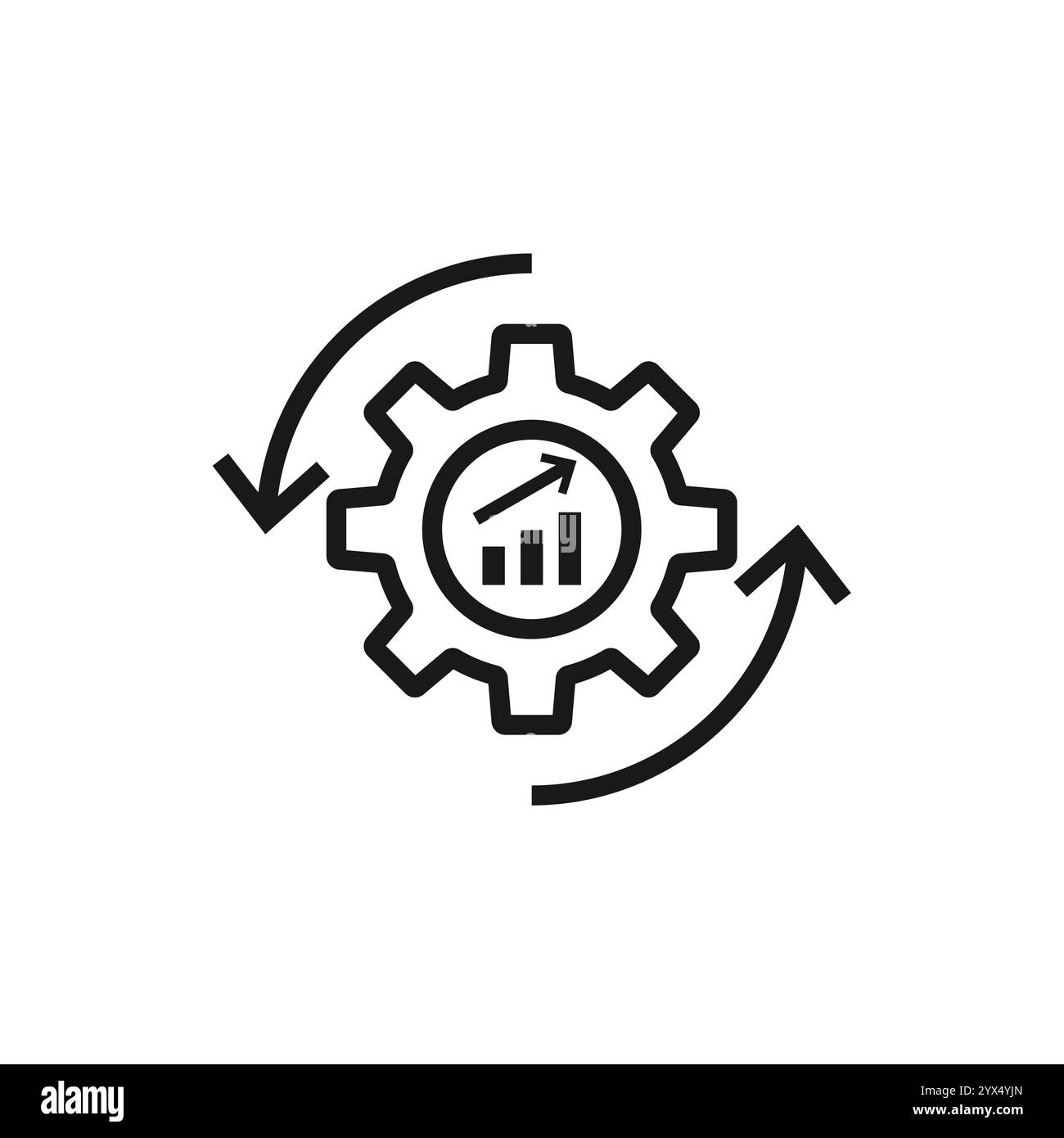 efficiency and production growth line icon vector Stock Vector Image & Art - Alamy