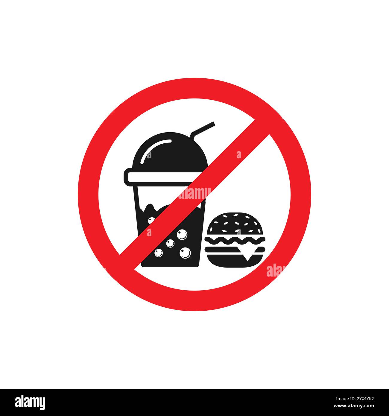 No food and drink permitted icon vector illustration Stock Vector Image ...