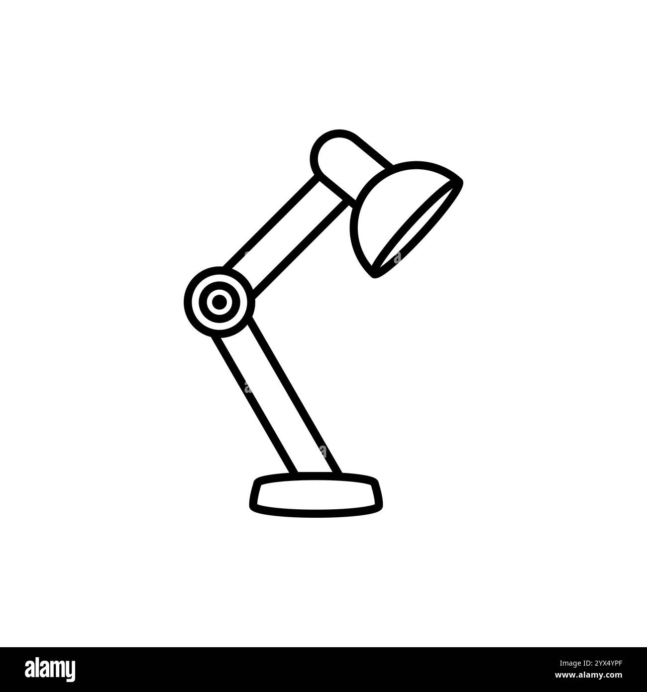 Desk lamp line icon bulb and light vector image Stock Vector Image ...