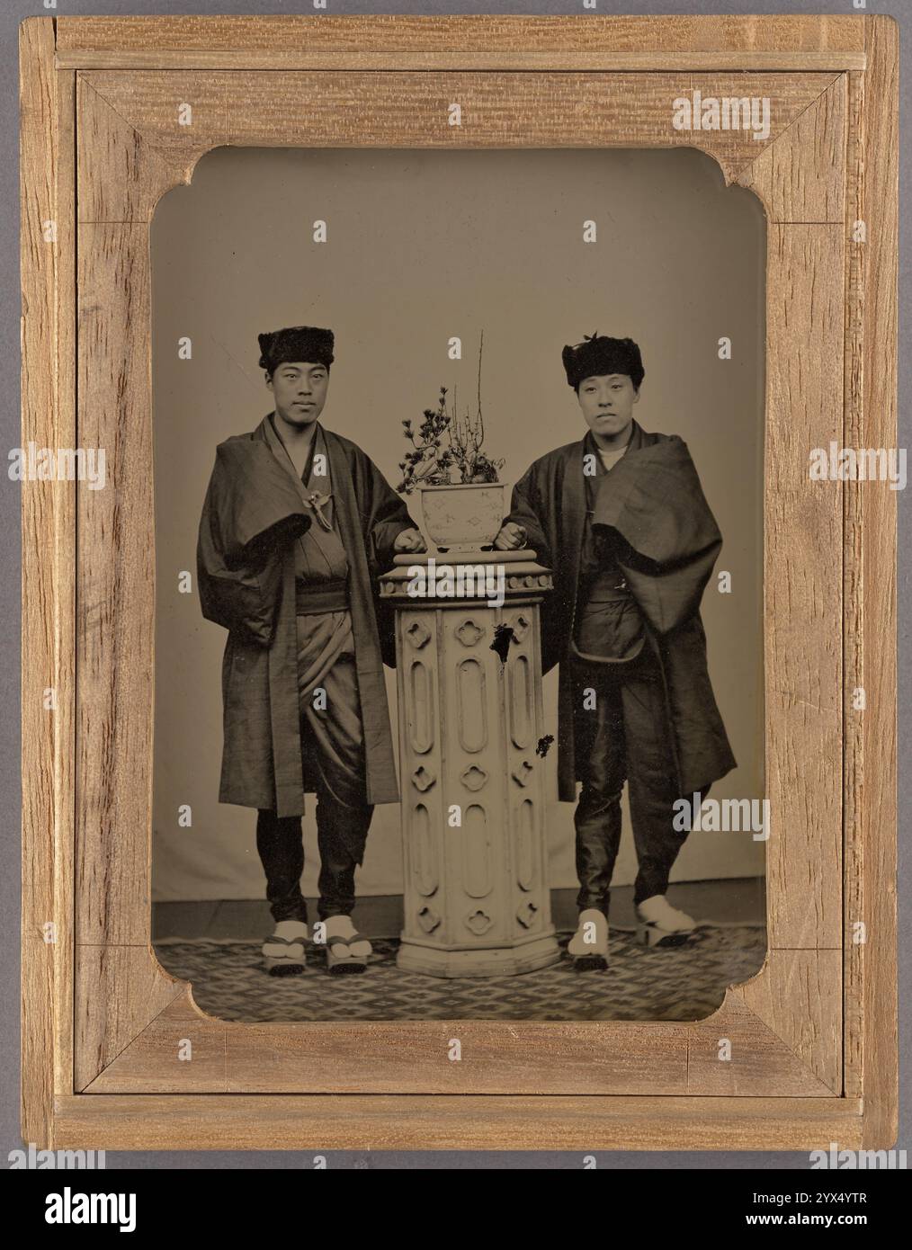 Two Japanese Men, about 1870s-1890s. Full-length portrait of two men ...