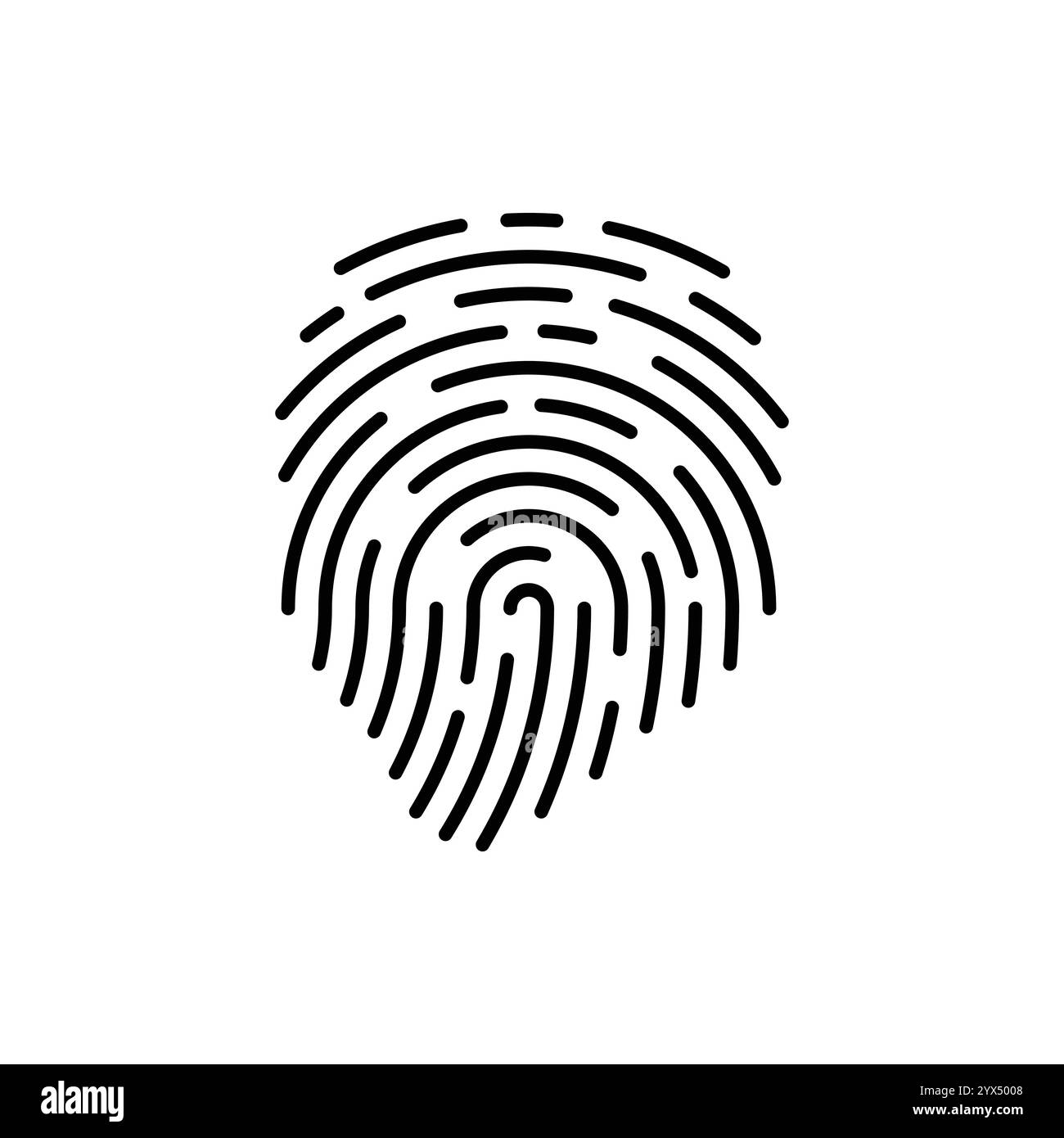 finger print fingerprint lock secure security logo vector icon ...