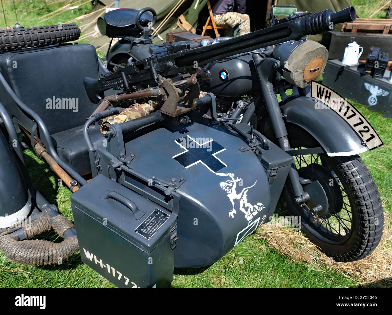German world war two motorcycle coimbination with mounted machine gun ...