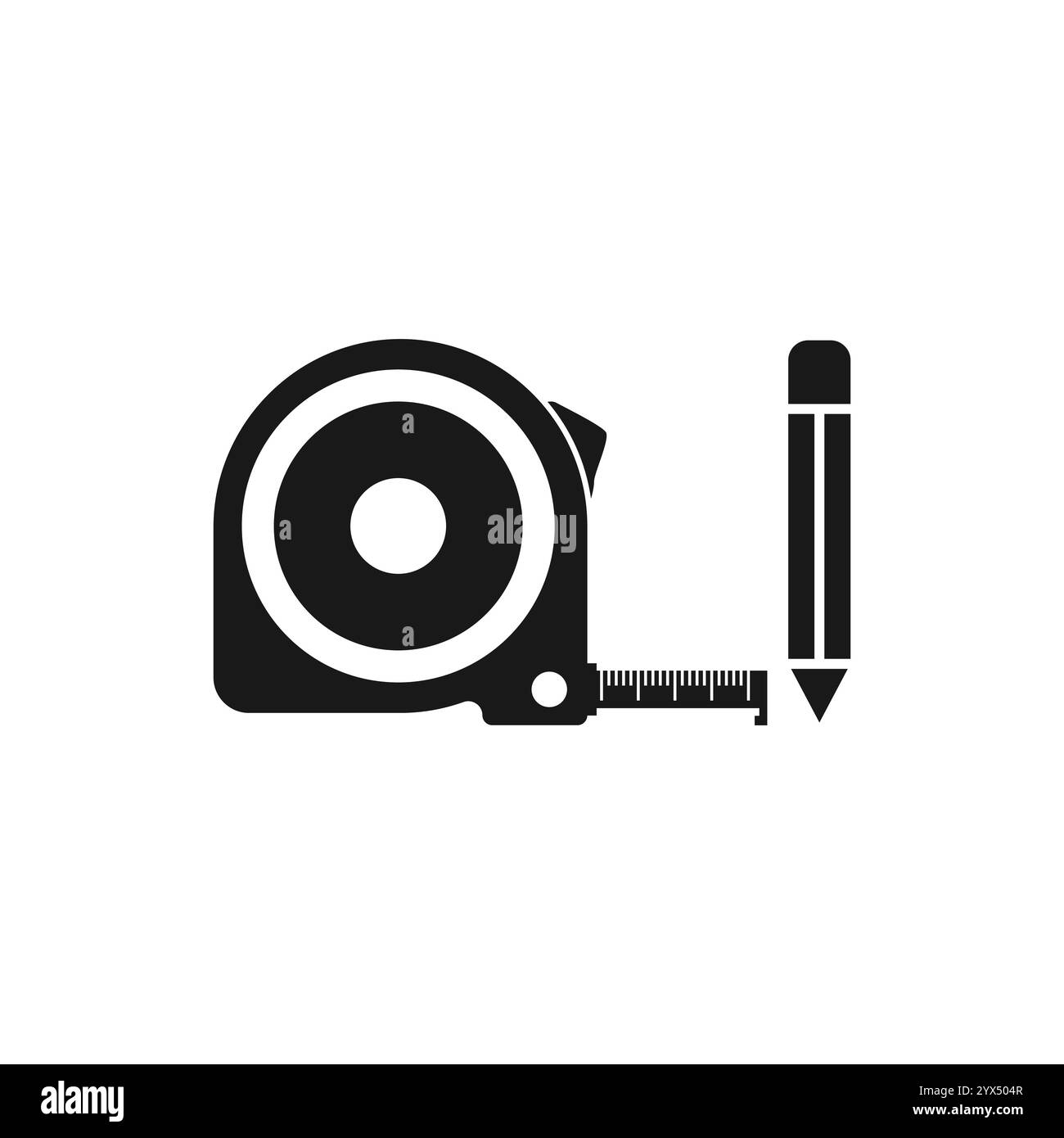 Pencil and ruler icon Vector graphic illustration Stock Vector Image ...