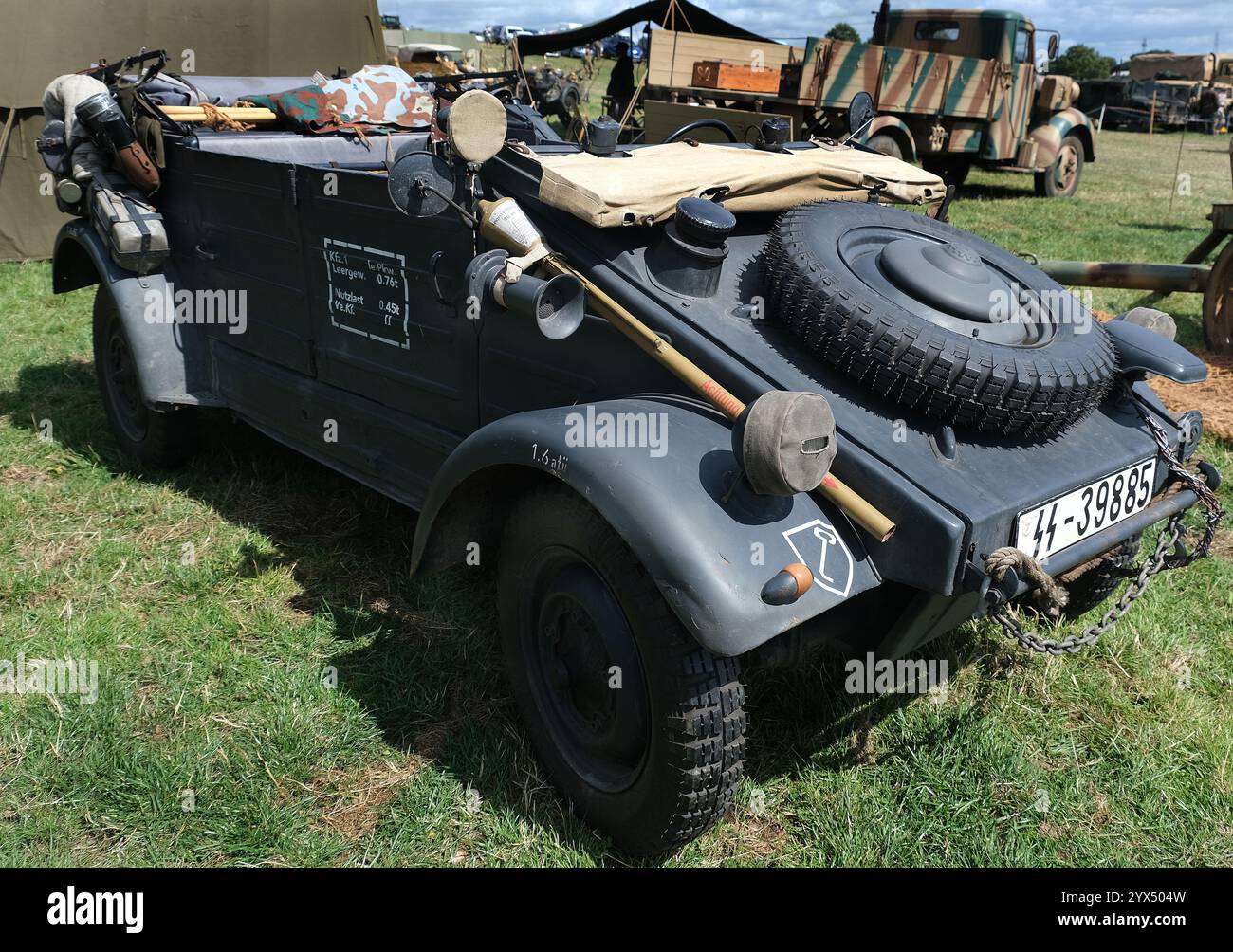 Kubelwagen, a military light utility vehicle designed by Ferdinand Porsche and built by ...
