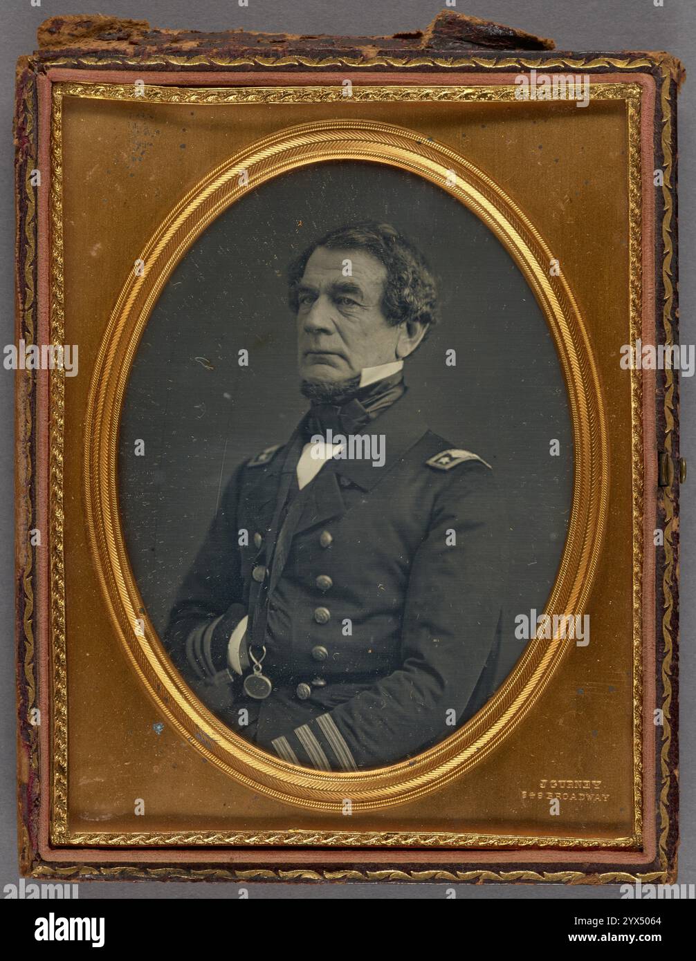 Portrait of an Unidentified American Navy Captain, about 1855 Stock ...