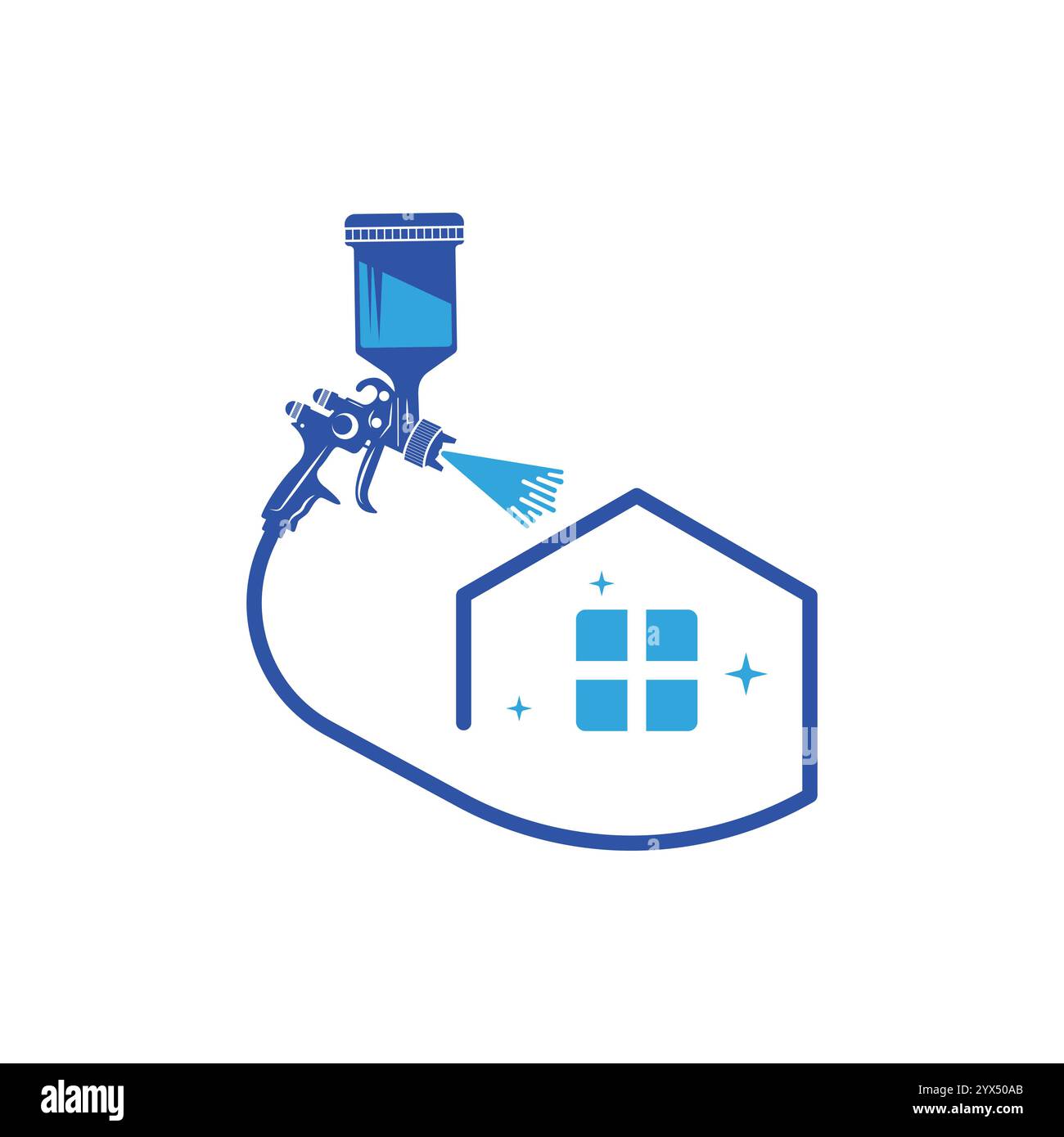 Spray Paint Home Logo Vector Concept Stock Vector Image & Art - Alamy