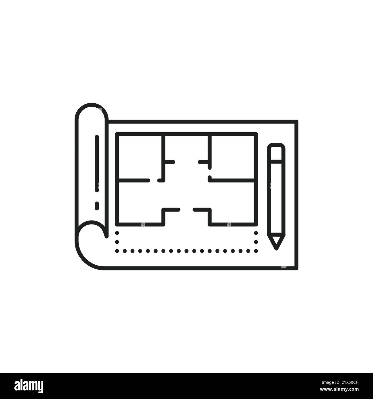 Build planning line icon Stock Vector Images - Alamy