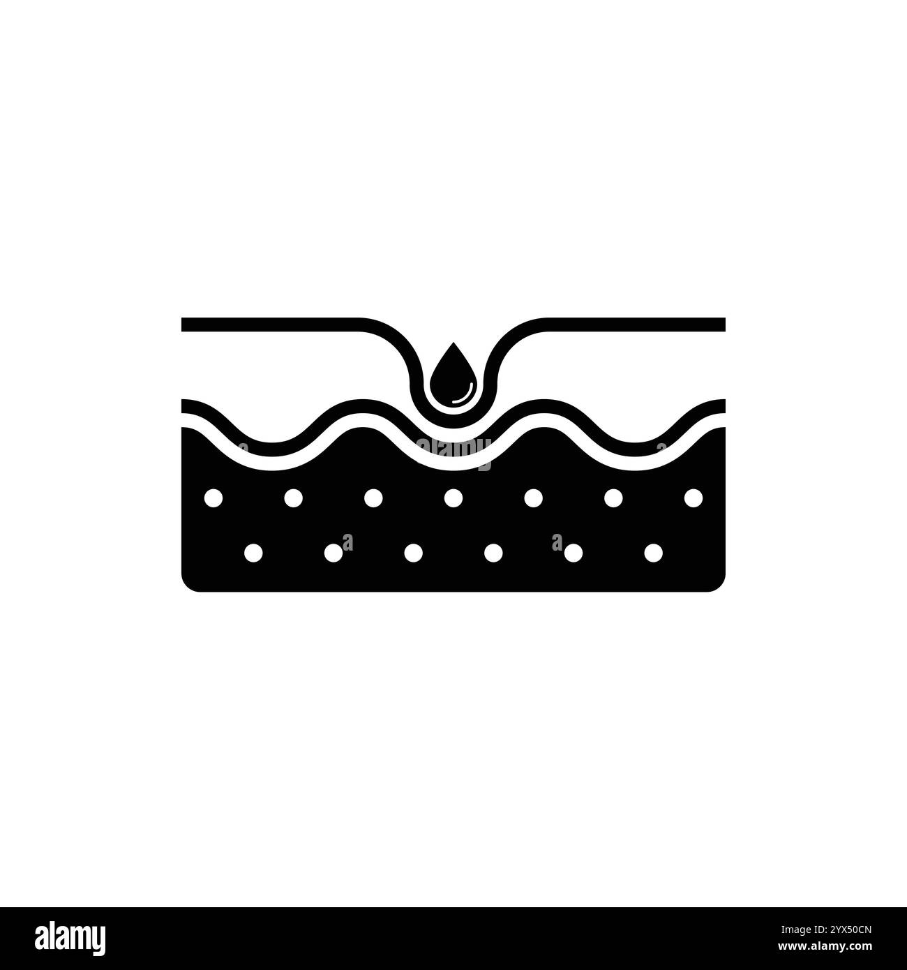 Moisture line icon, vector pictogram of moisturizing cream. Skincare illustration, sign for ...