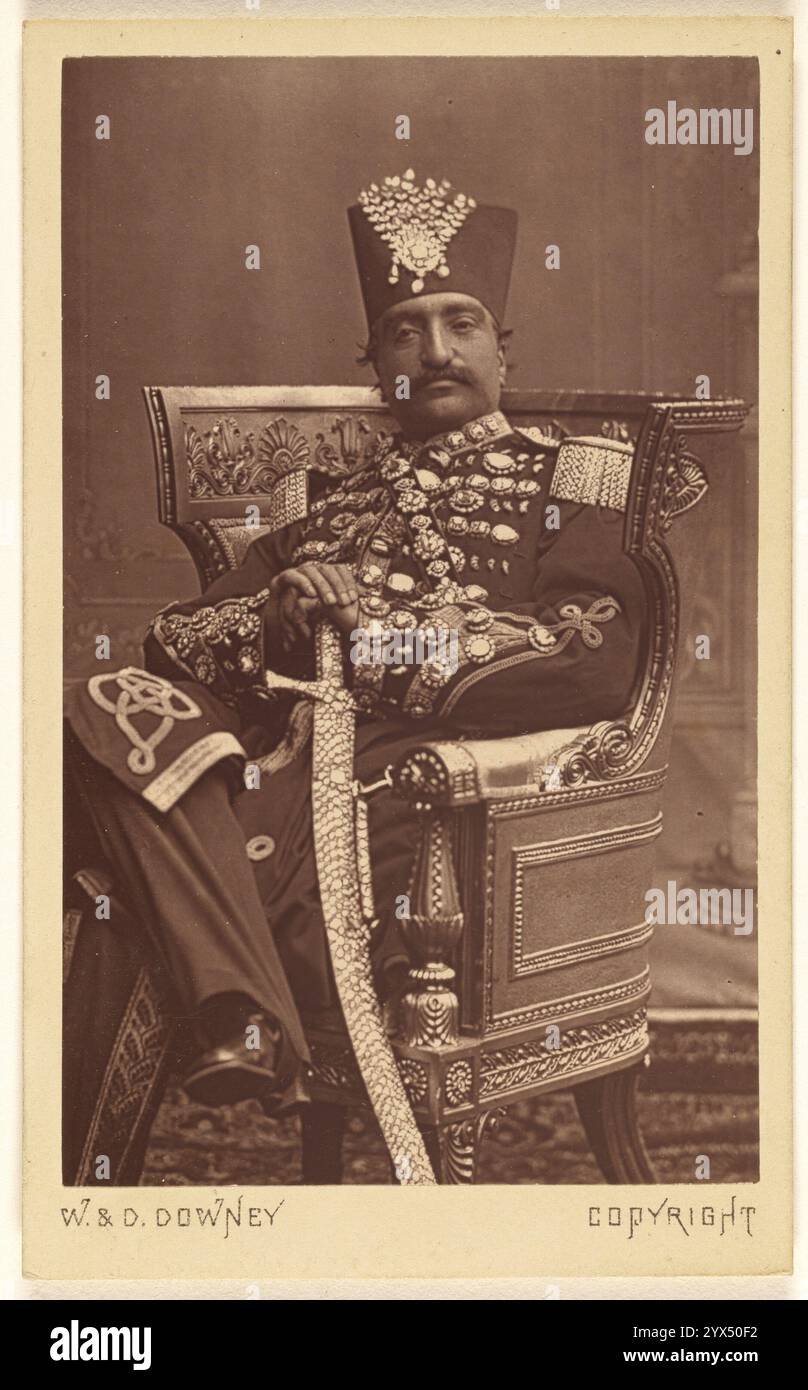 Nasar al-Din Shah Qajar, about 1865 Stock Photo - Alamy