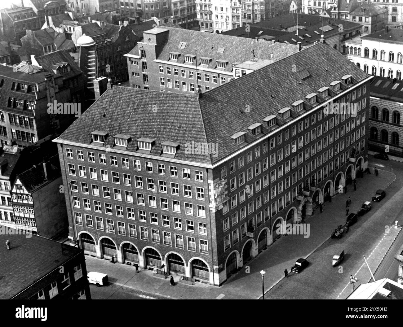 Hamburg press building before bombing. [automated translation] Stock ...