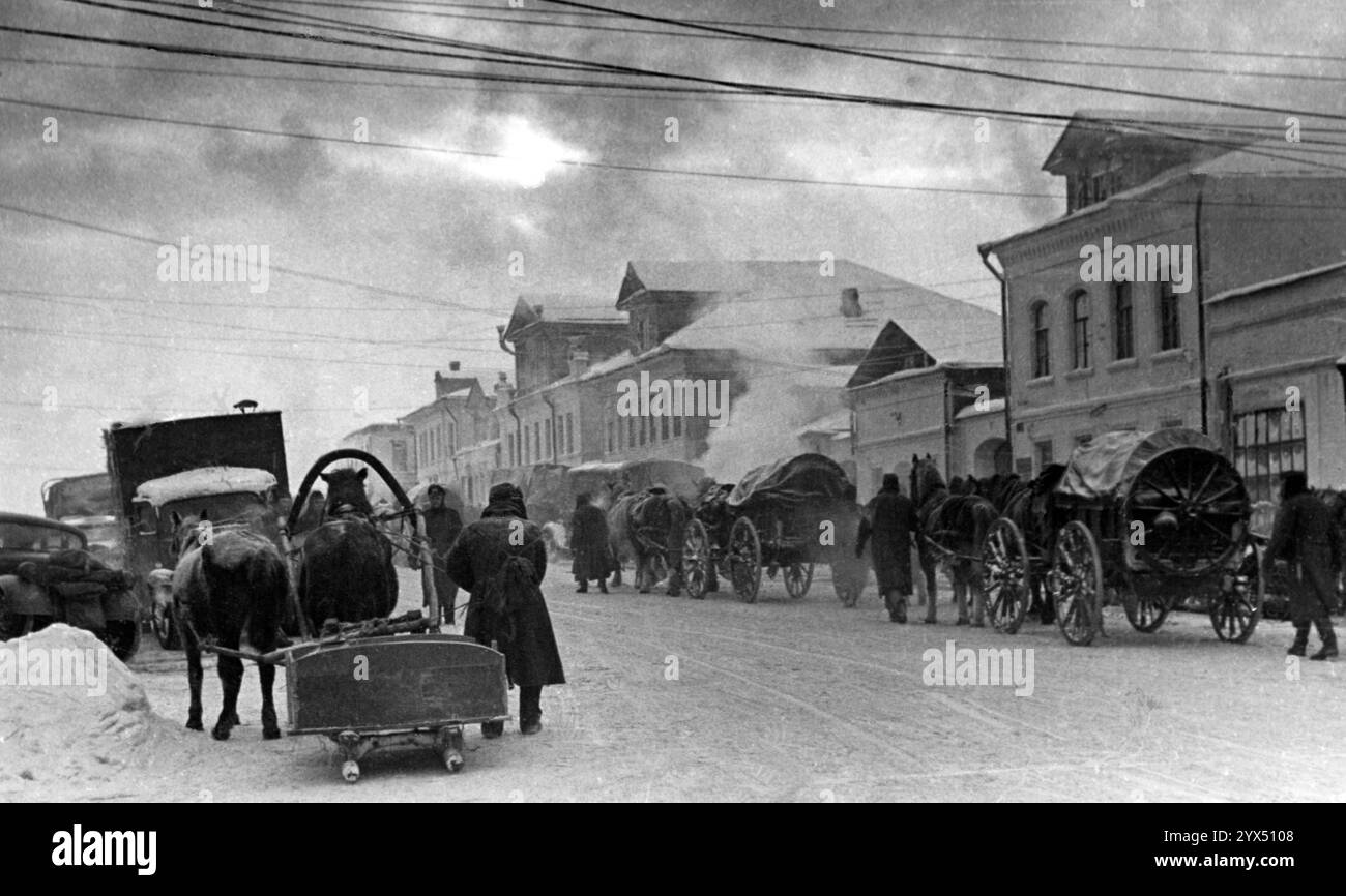 Convoy historical military vehicles Black and White Stock Photos ...