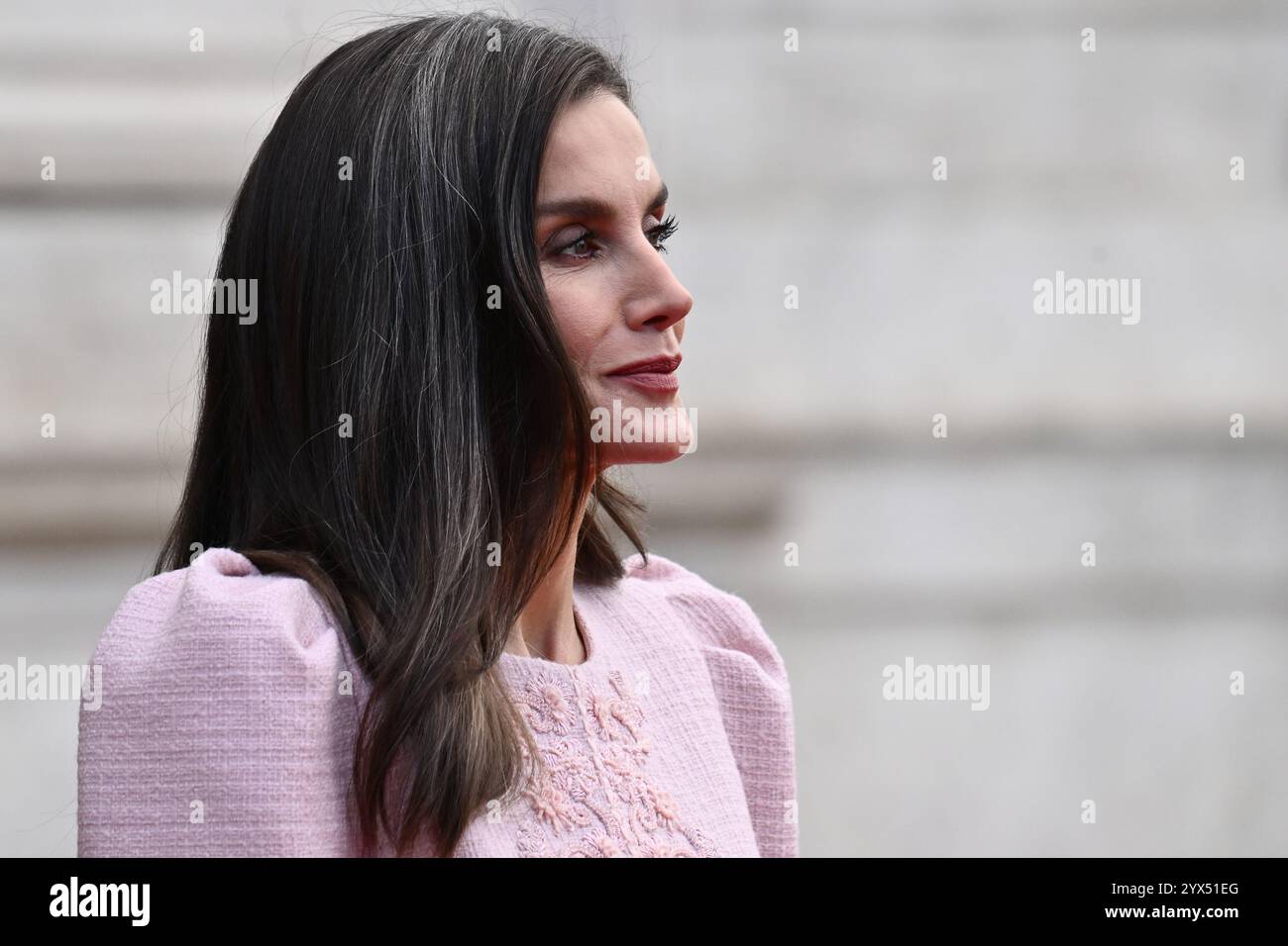 Queen Letizia arrives at Villa Doria Pamphilj in Rome, Italy, on ...