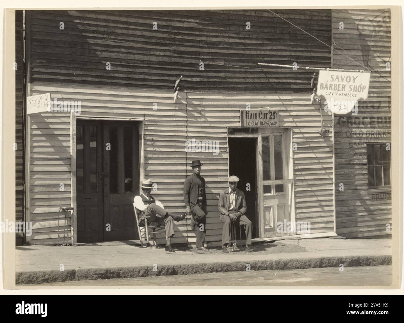 Sidewalk Portrait of Three Men, Vicksburg, Mississippi, 1936 Stock ...