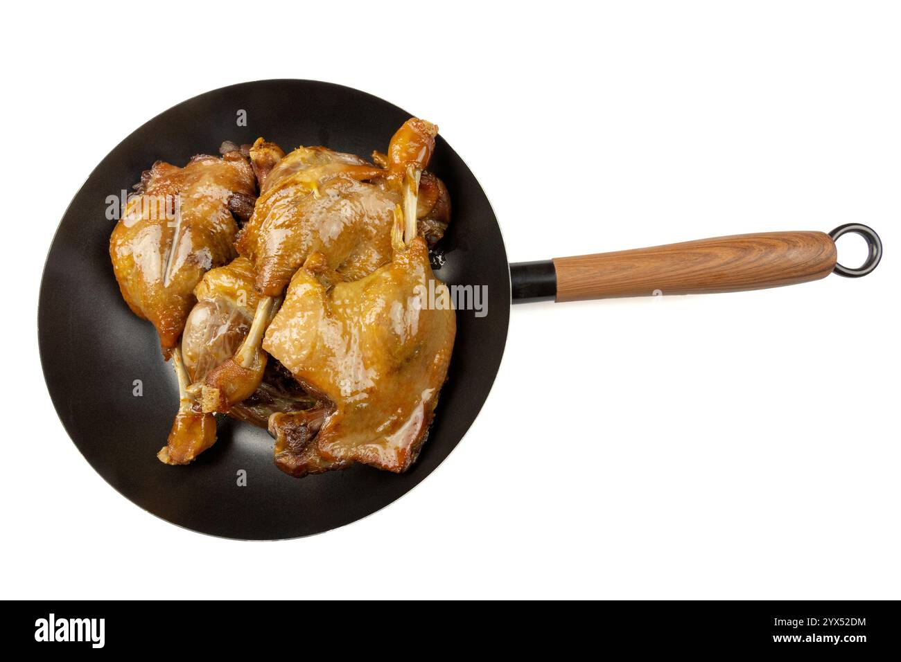 duck legs confit, cooking in a pan Stock Photo - Alamy