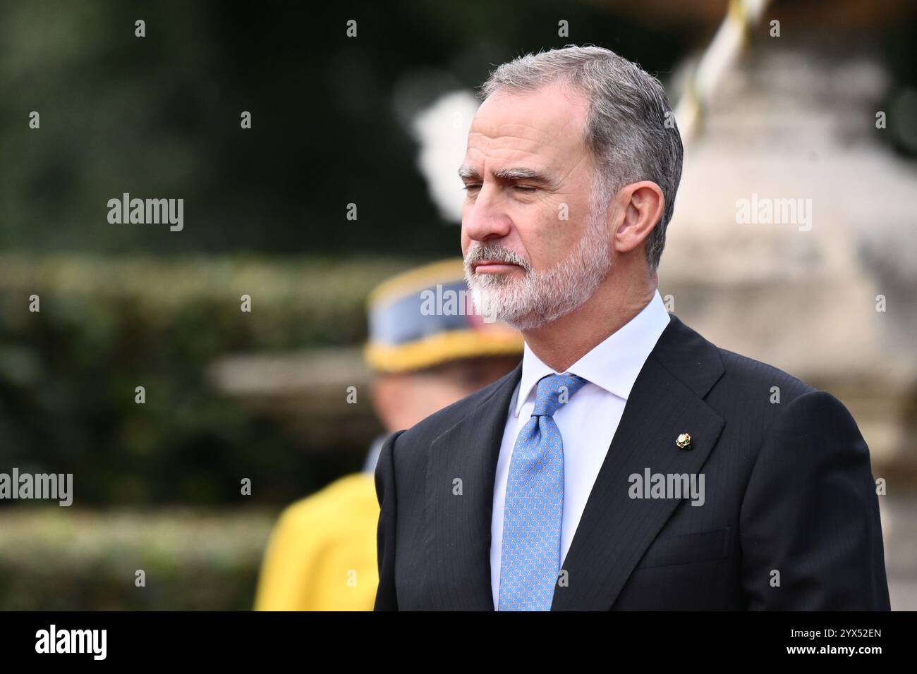 Rome, Italy. 11th Dec, 2024. King Felipe VI arrives at Villa Doria ...