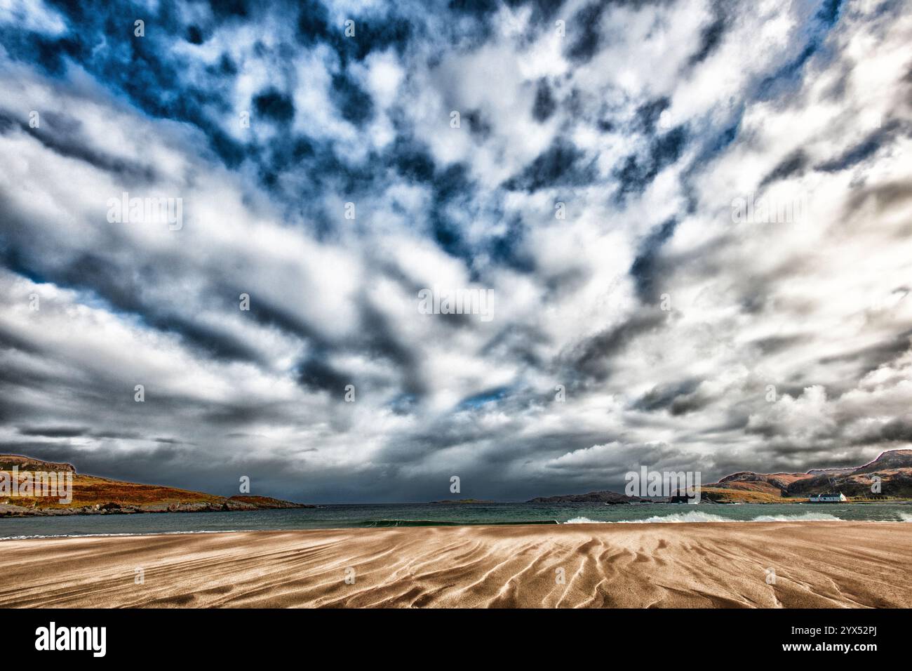 Storm clouds over farmers field, Northumberland, England, UK Stock ...
