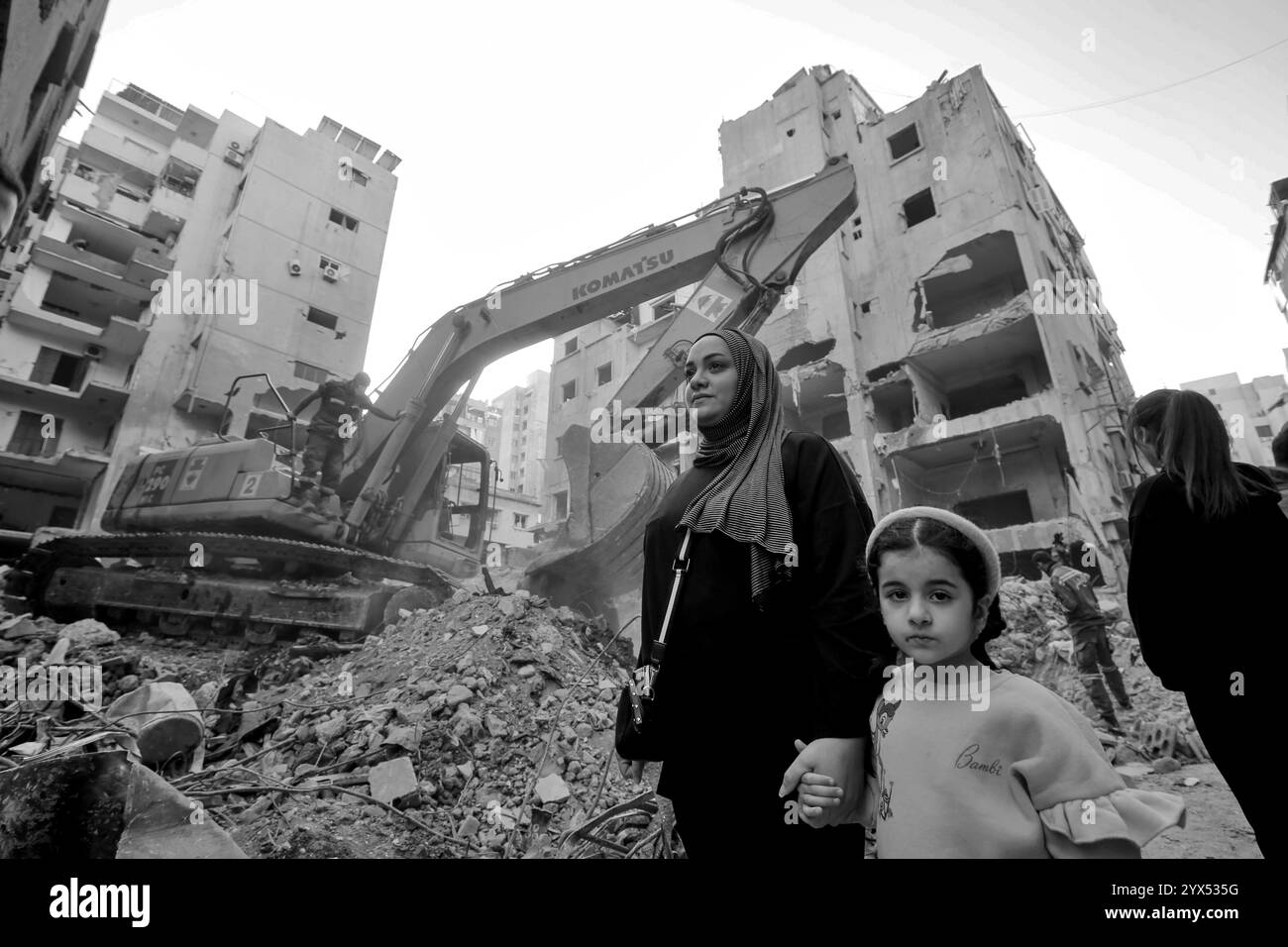 December 13, 2024, Beirut, Beirut, Lebanon: A Lebanese walks with her ...
