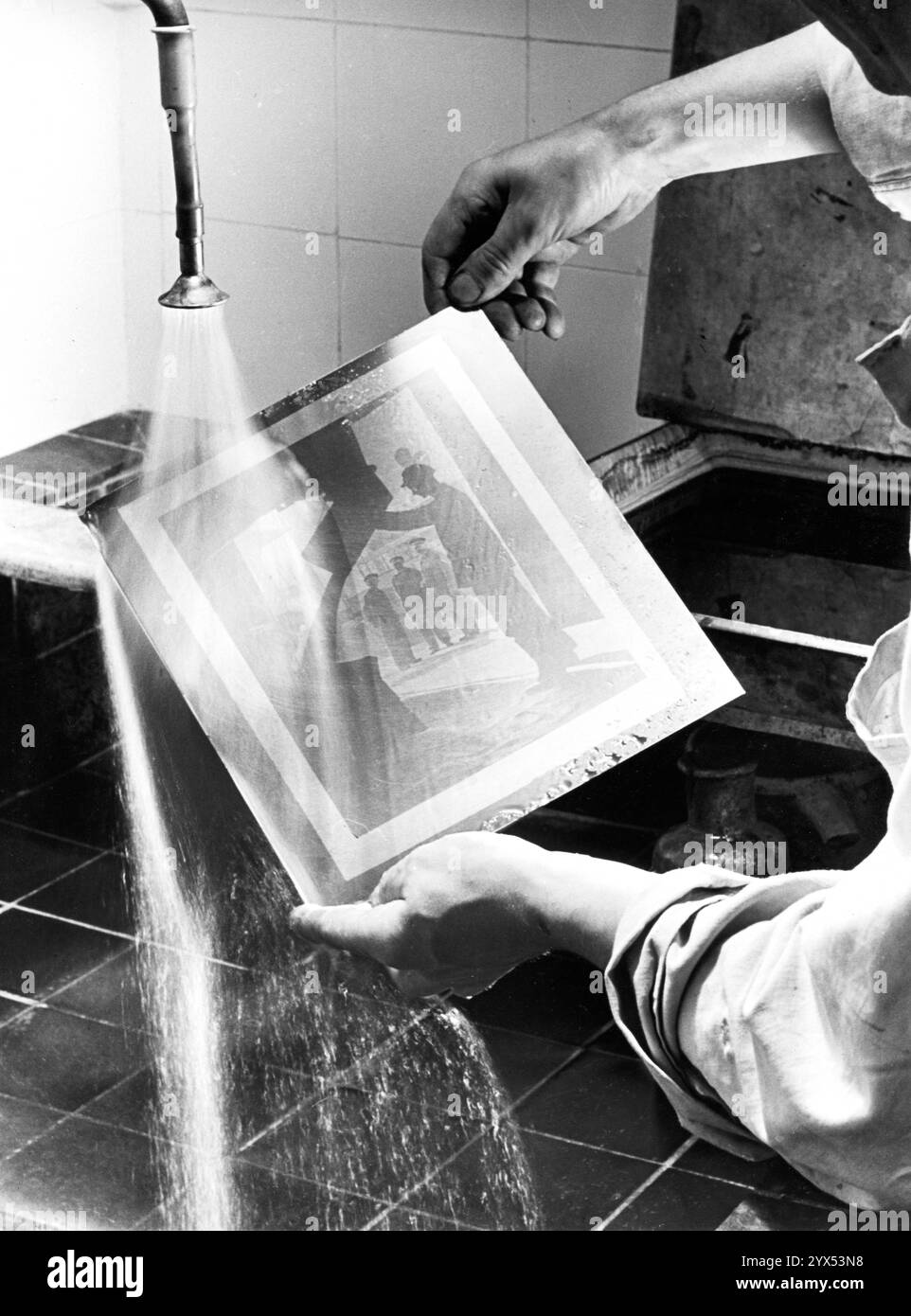 A finished autotype, also known as net etching, is thoroughly cleaned ...