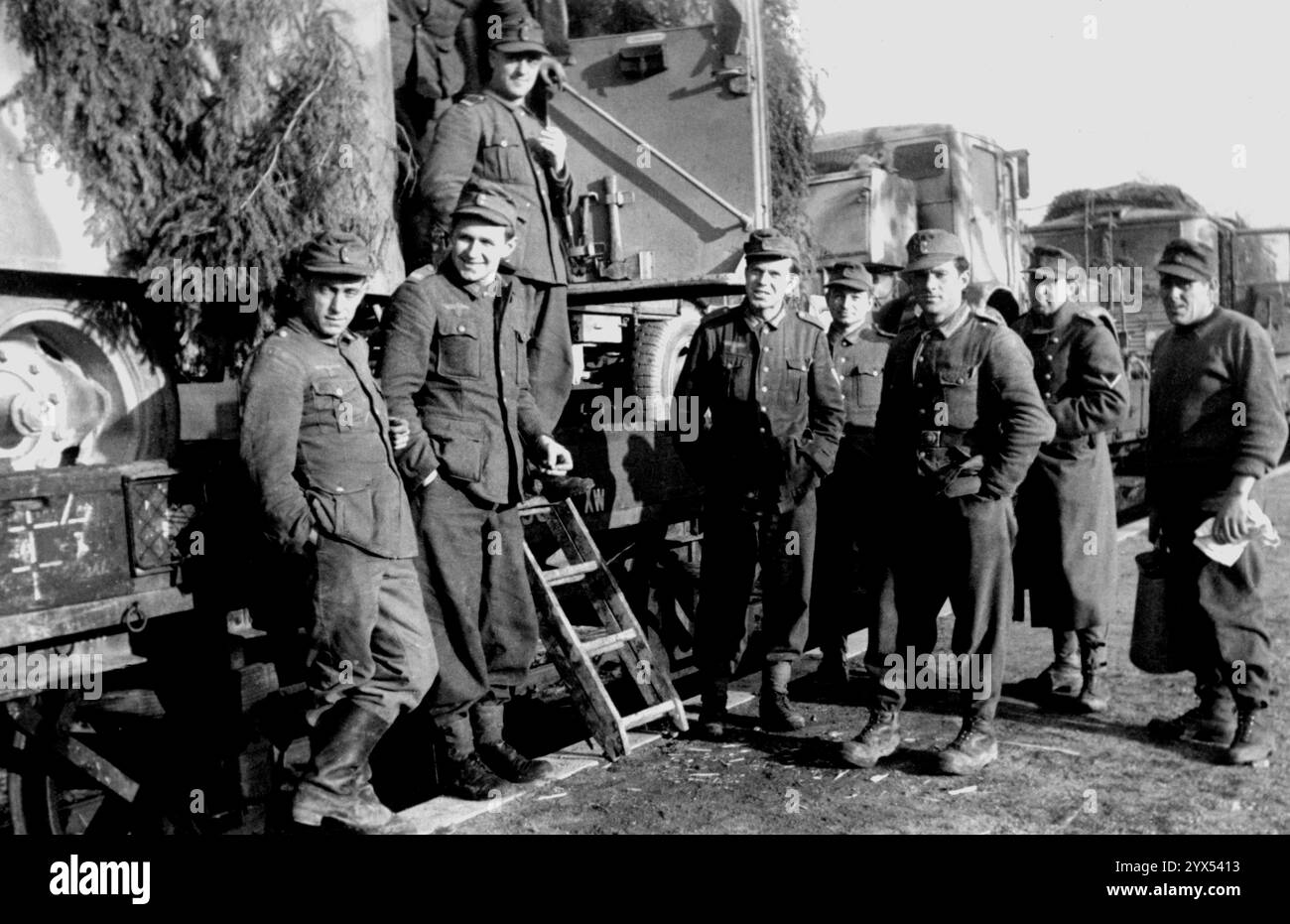 Russia, fall 1944: the map office of the 27th Army Corps is loaded onto ...