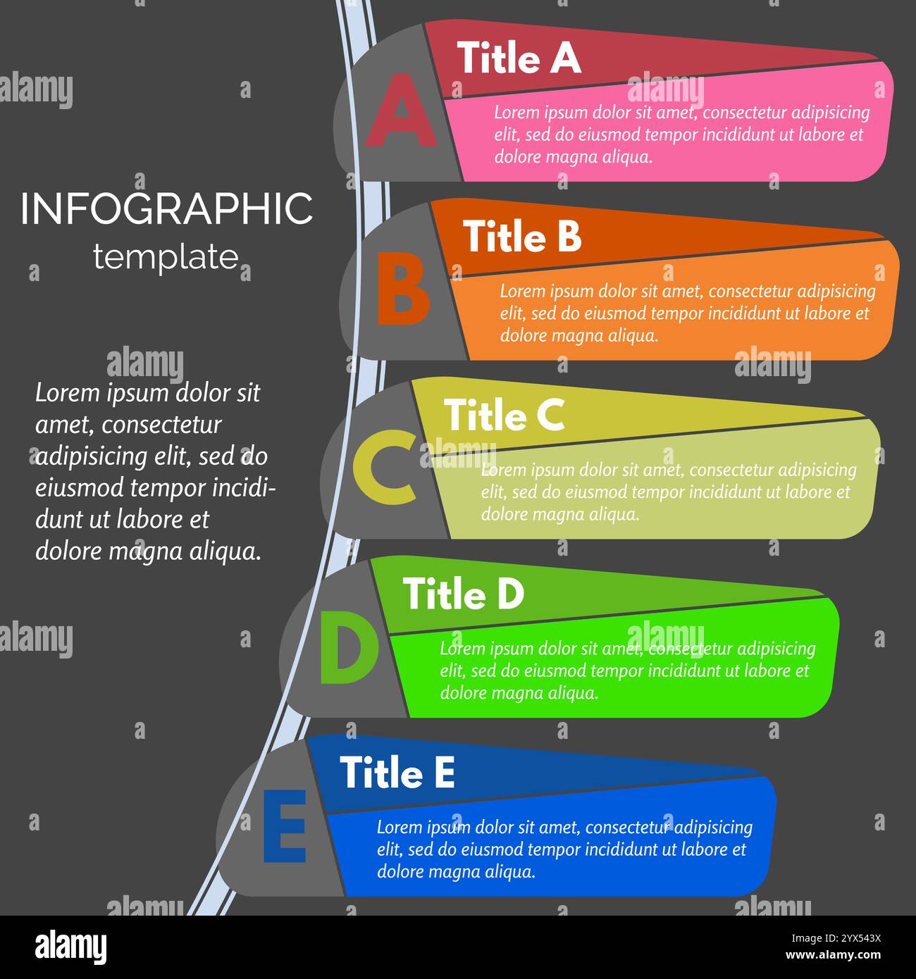 Five steps infographic design elements. Step by step infographic design ...