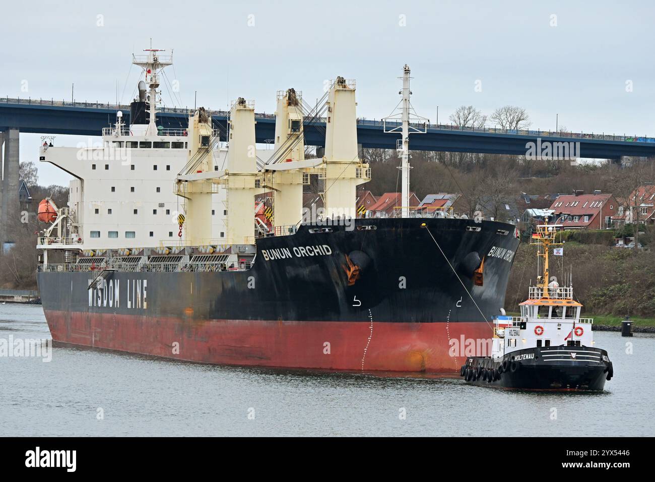 Bulkcarrier BUNUN ORCHID at the Kiel Canal Stock Photo - Alamy