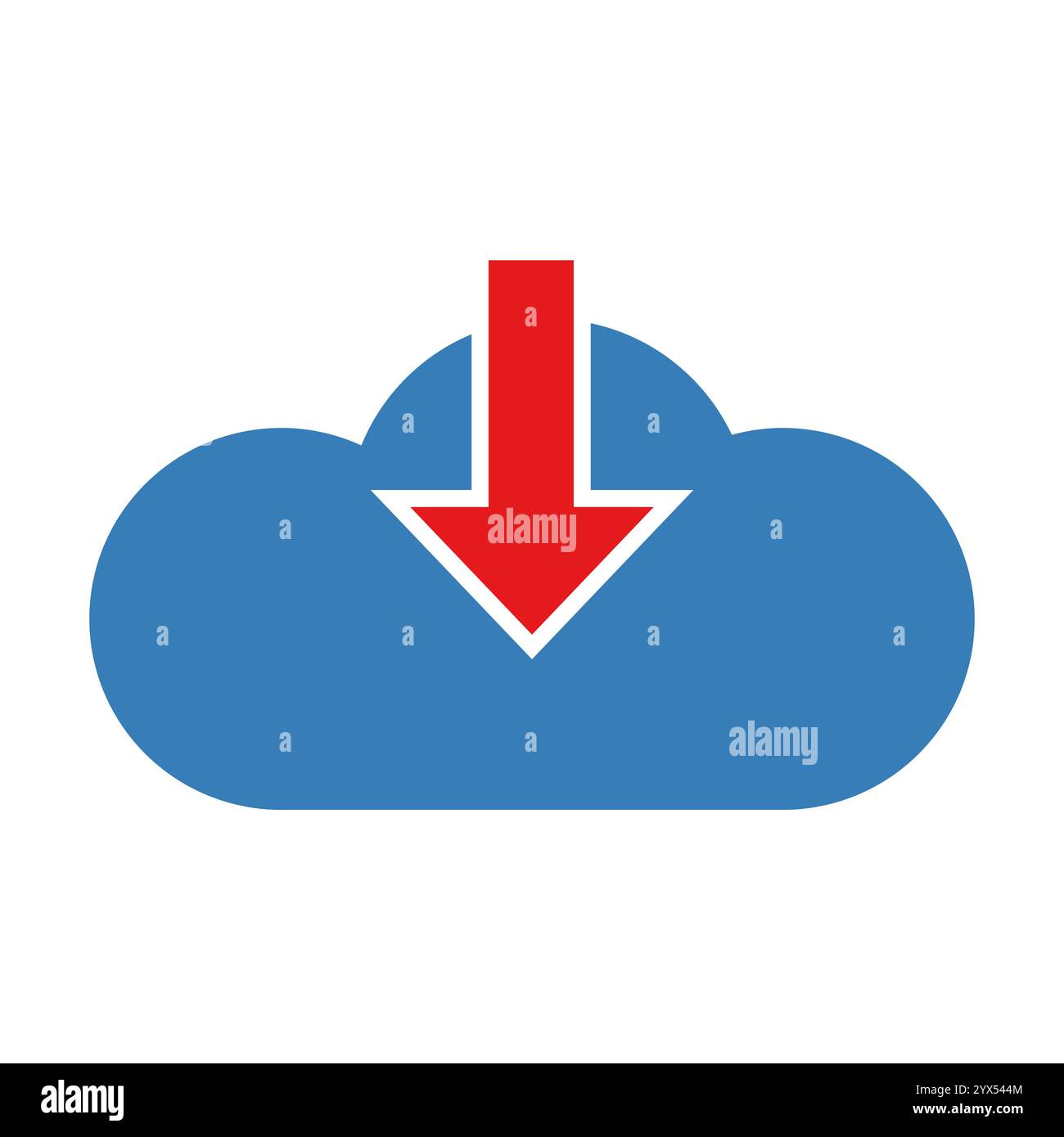 Cloud computing arrow download Stock Vector Images - Alamy