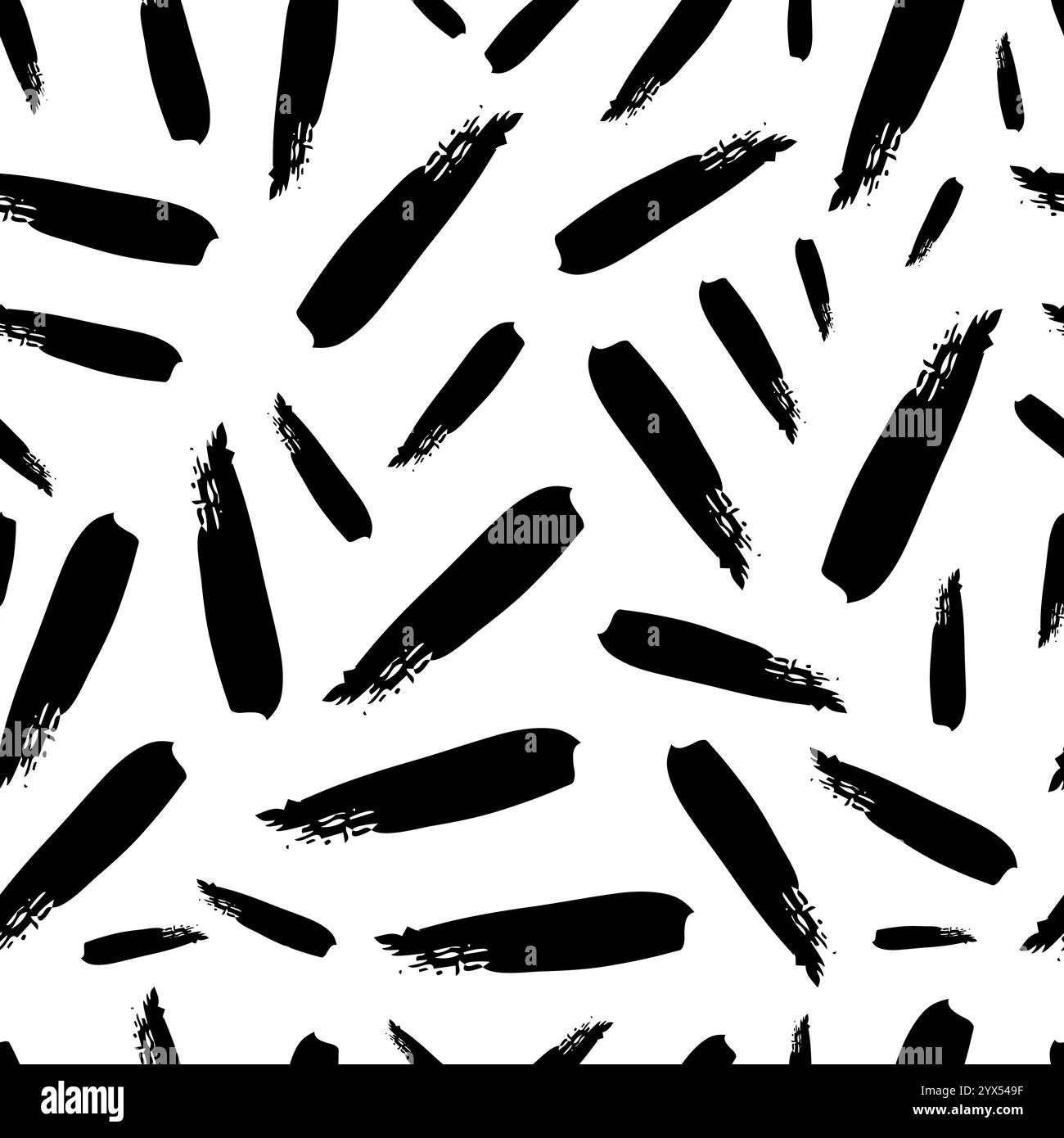 Seamless pattern with dark hand drawn scribble smear on white ...