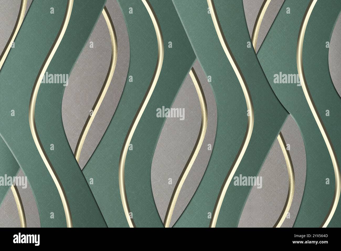 3d abstract wallpaper seamless pattern. green and gray shapes with ...